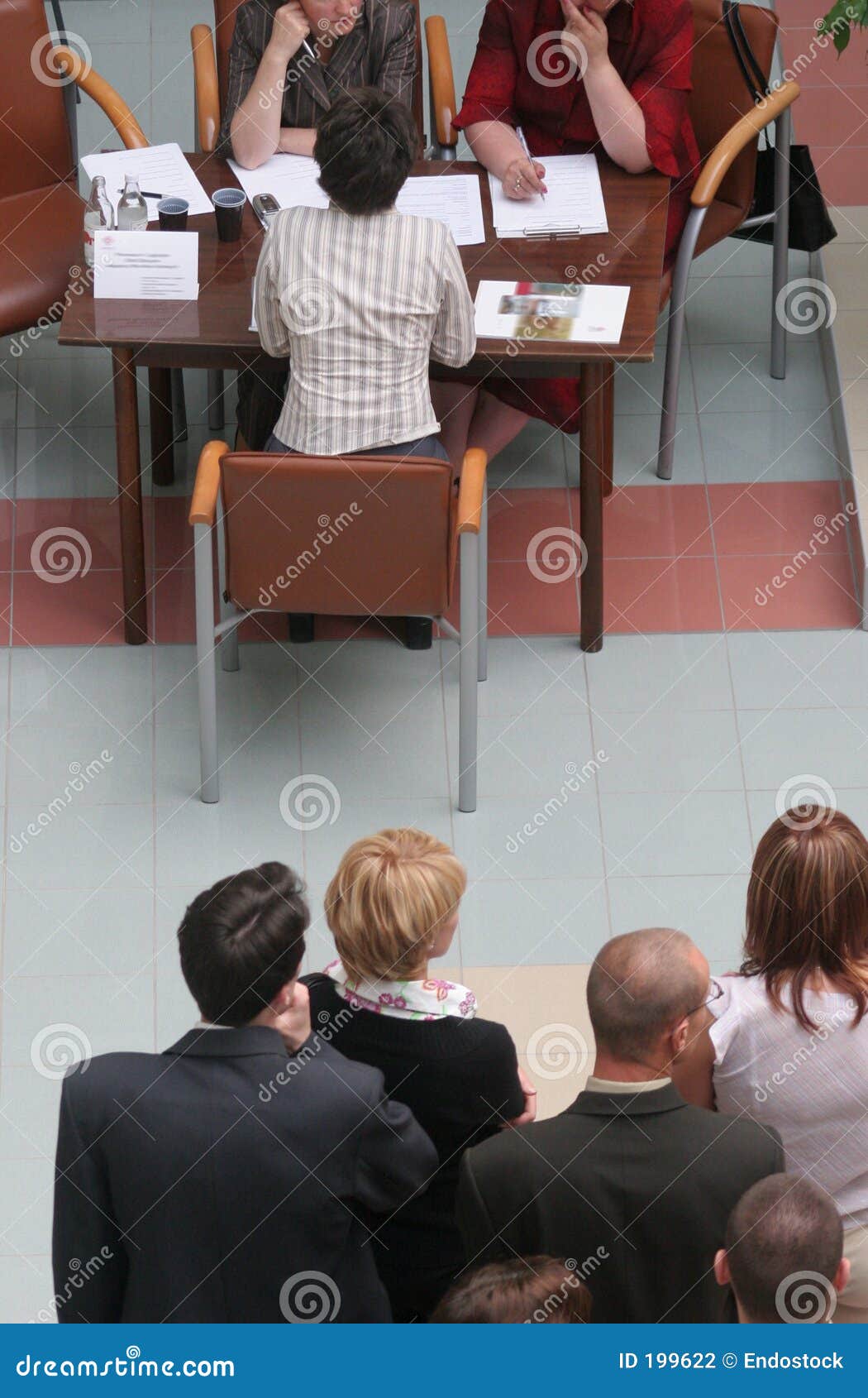 Group of People Waiting for Interview Stock Photo - Image of board ...