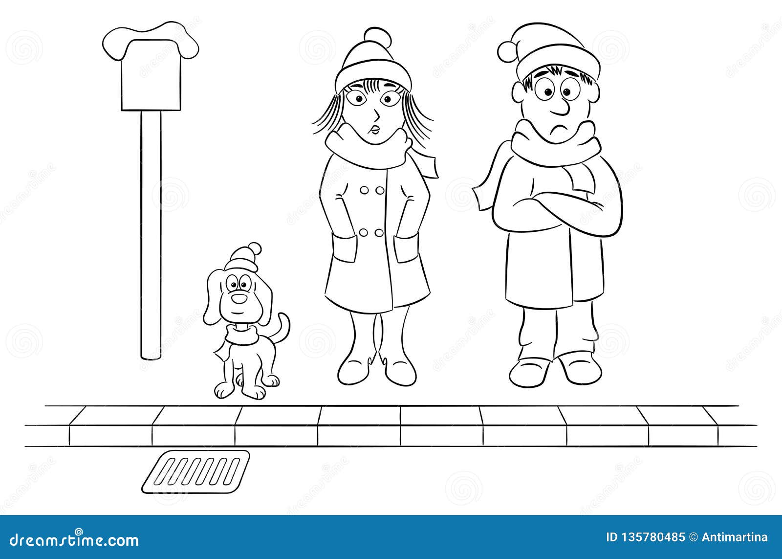 Shivering Face In Fear - Cute Cartoon Boy Illustration Royalty-Free ...