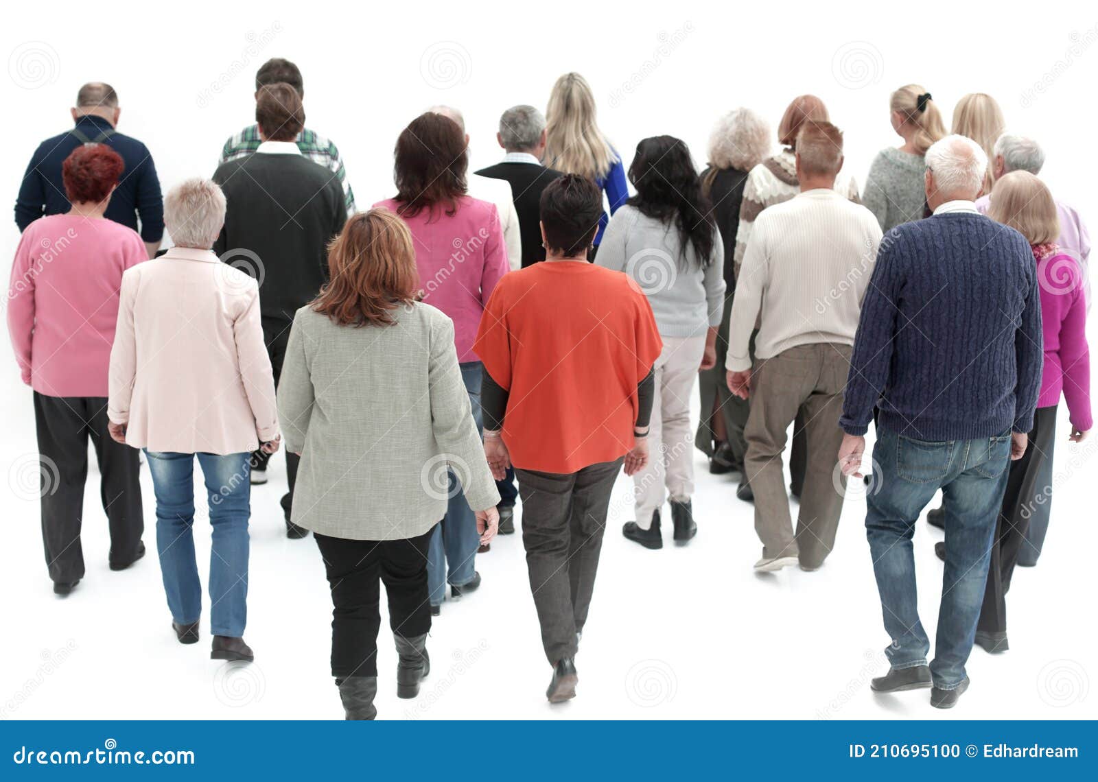 Group of People Walking Back Rear View Stock Photo - Image of women ...