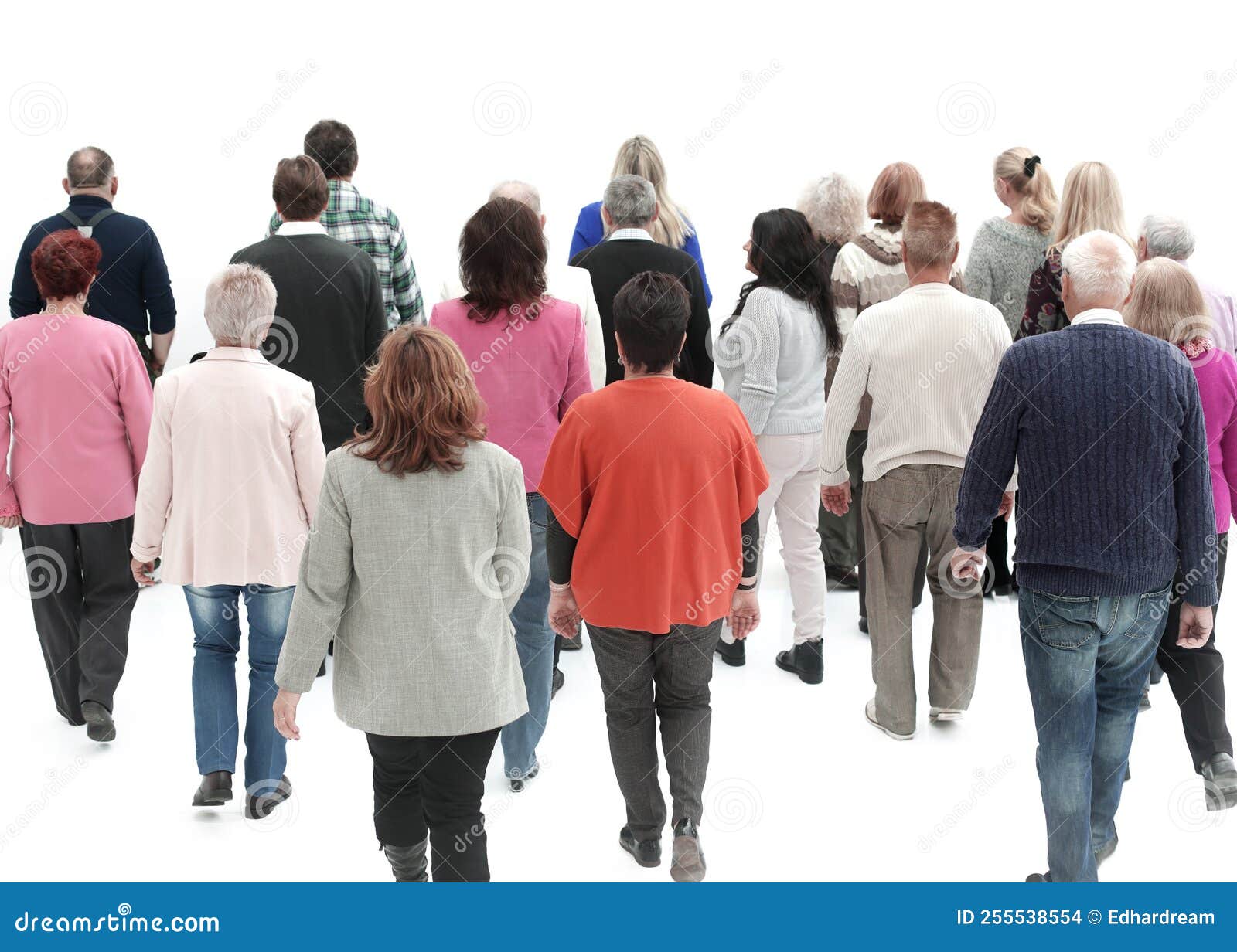 Group of People Walking Back Rear View Stock Photo - Image of together ...
