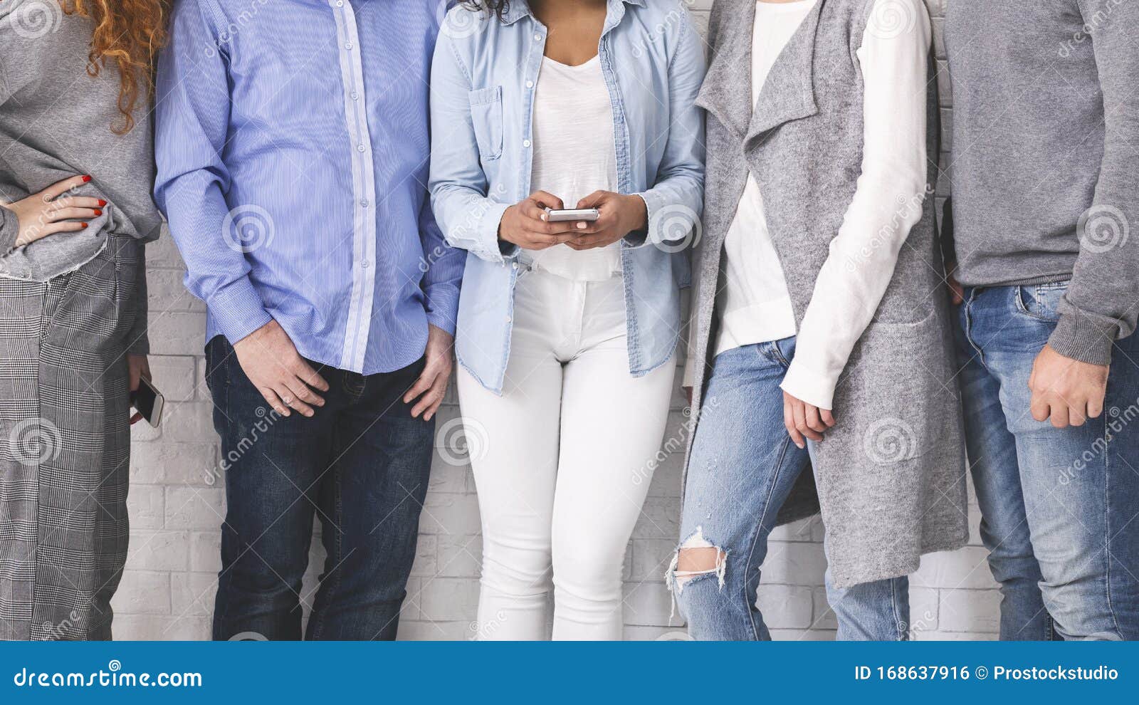 Group of People Watching One Cellphone, Panorama Stock Photo - Image of ...