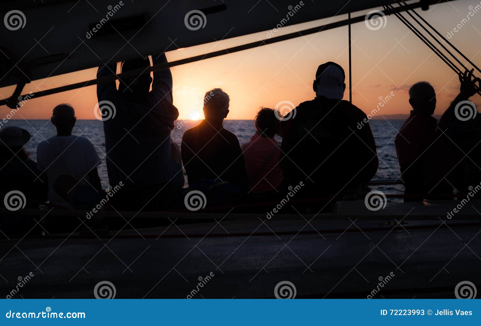 Group of People Watching the Sunset Editorial Stock Photo - Image of ...