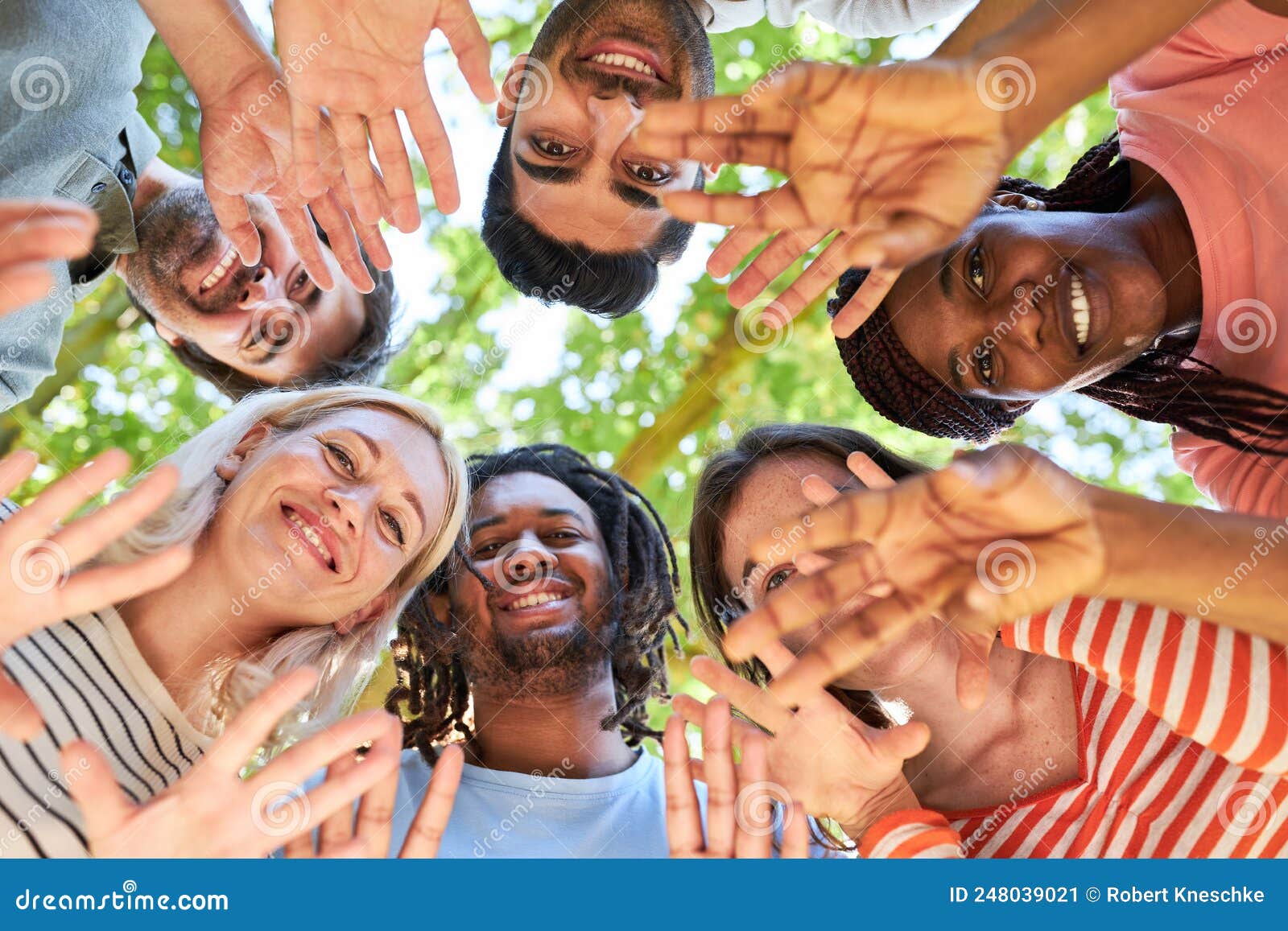 Group of People Waving in the Team Building Workshop Stock Image ...