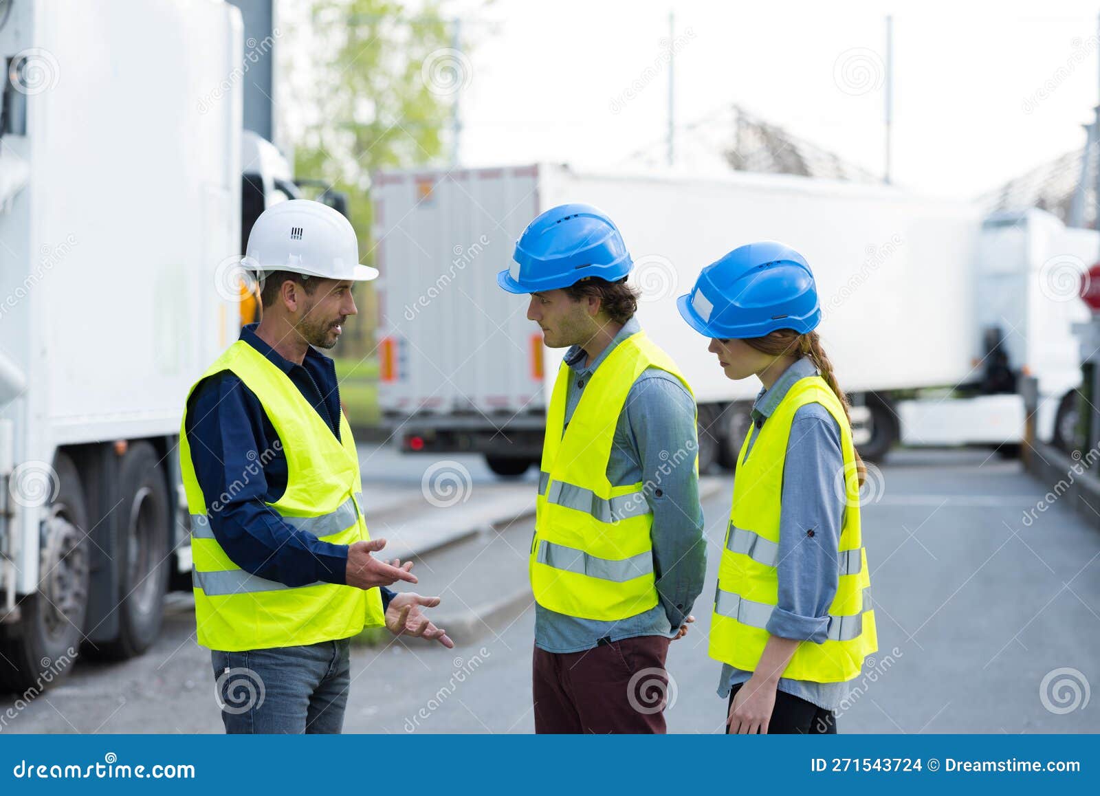 Group People Wearing Hard Hats in Wharf Stock Photo - Image of manage ...