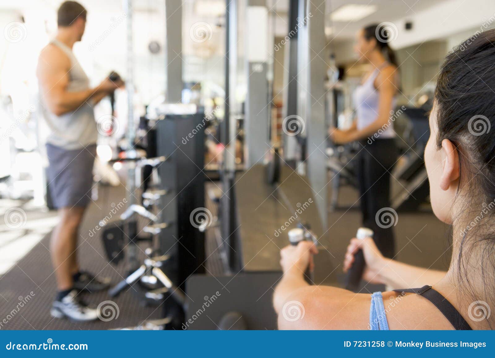 Group of People Weight Training at Gym Stock Photo - Image of focus ...