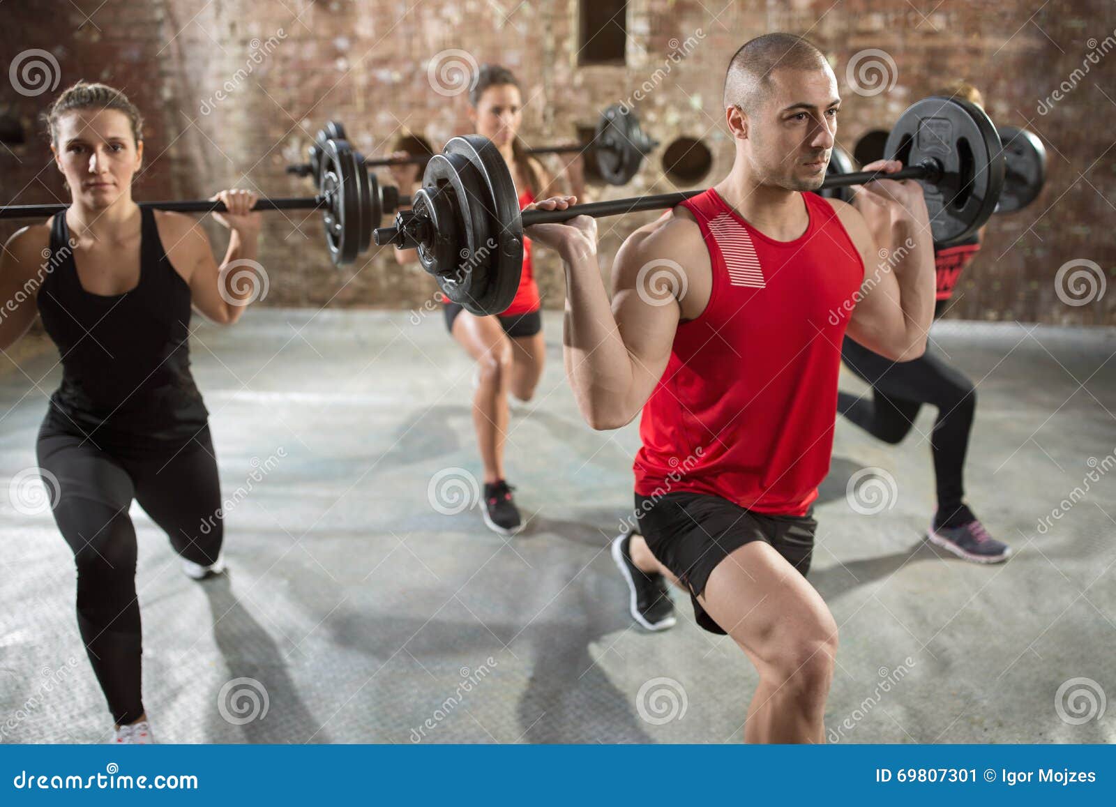Group People Well Trained Bodybuilder Stock Image - Image of indoor ...