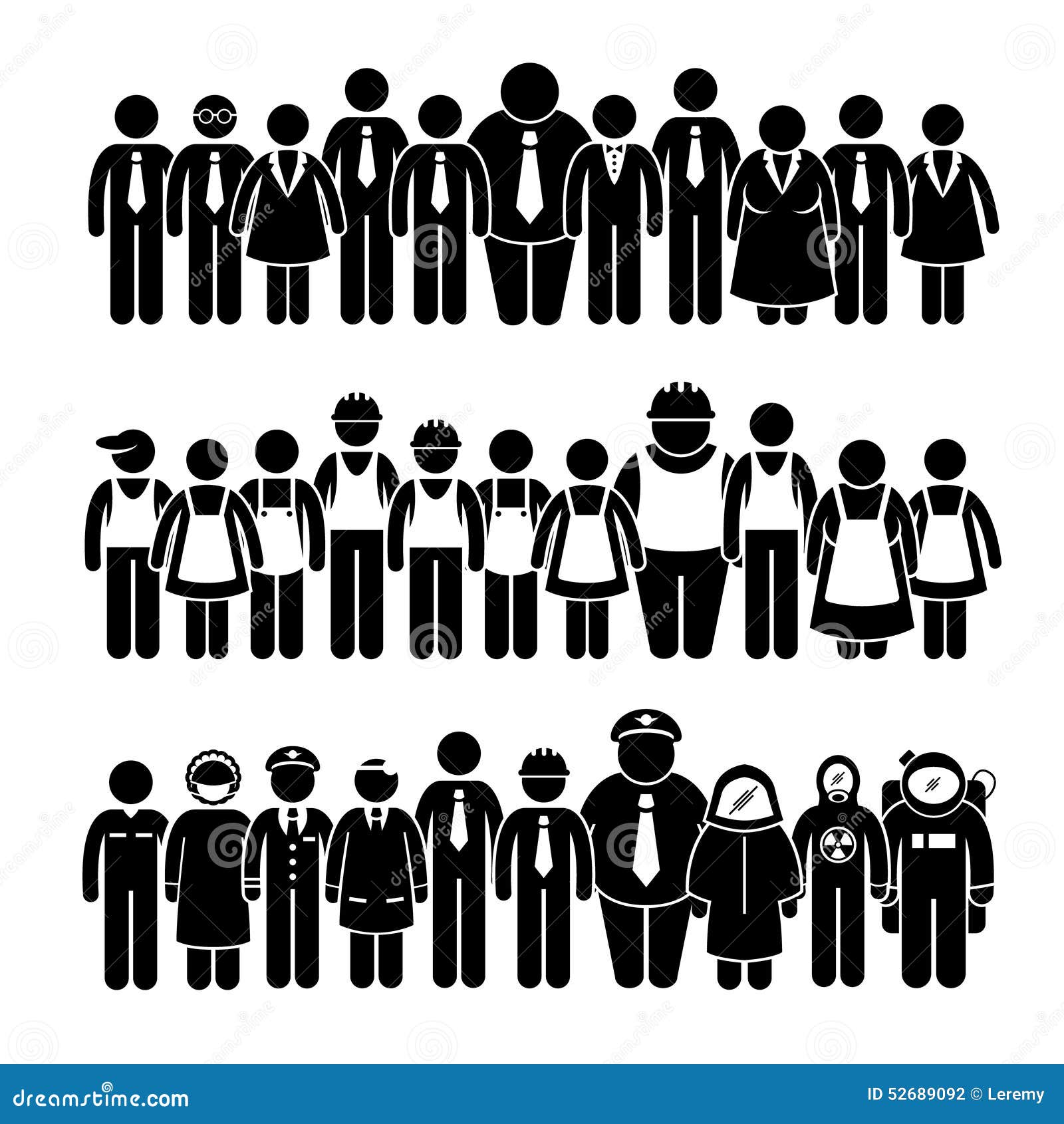 Group of People Worker from Different Profession Cliparts Stock Vector ...