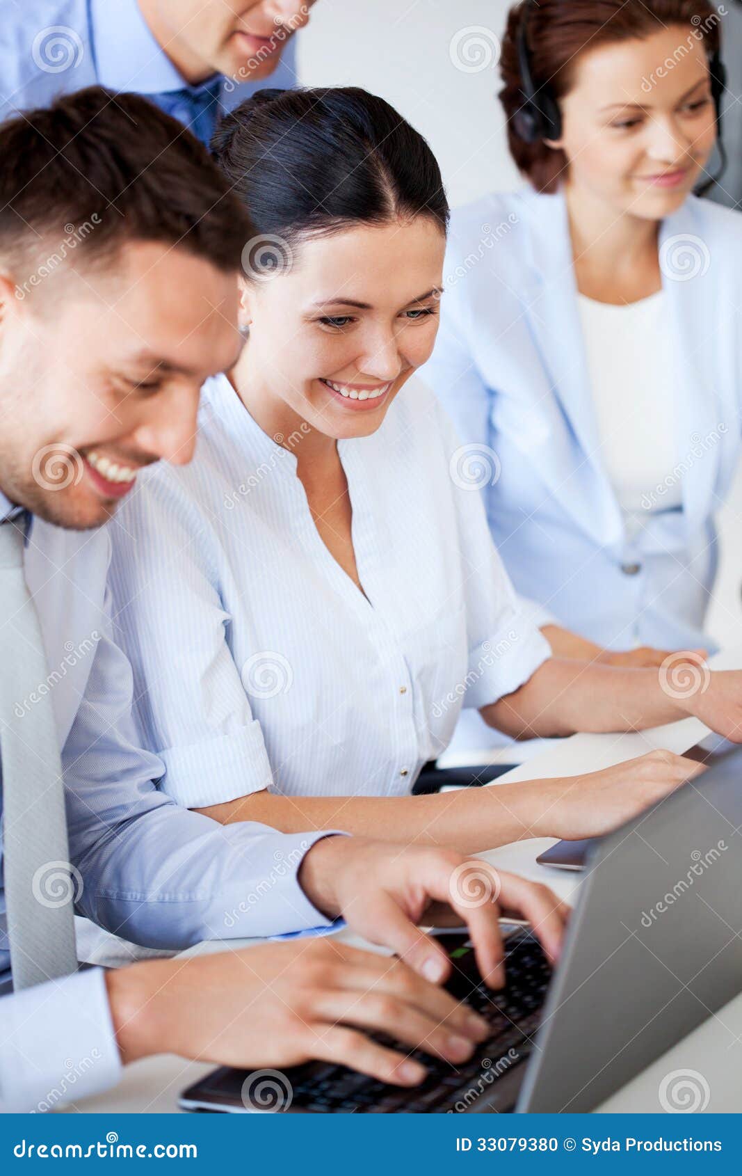 Group of People Working with Laptops in Office Stock Photo - Image of ...