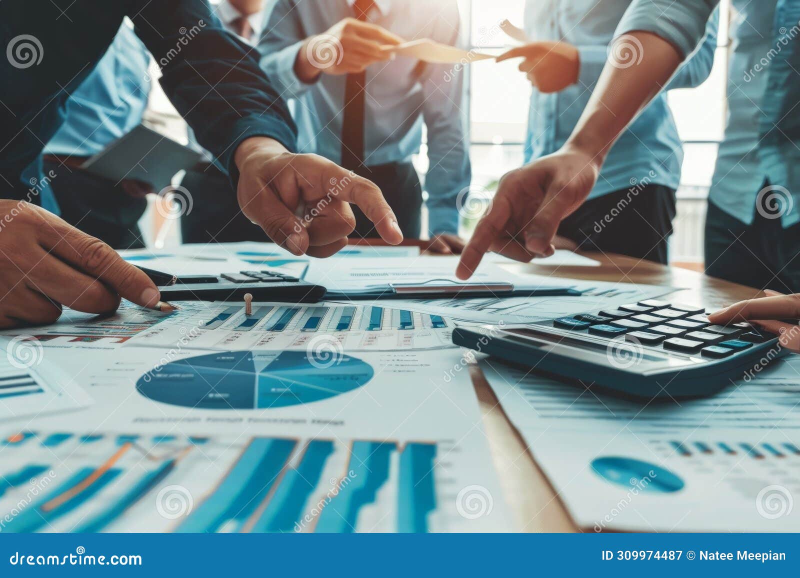 A Group of People are Working on a Project Stock Image - Image of ...