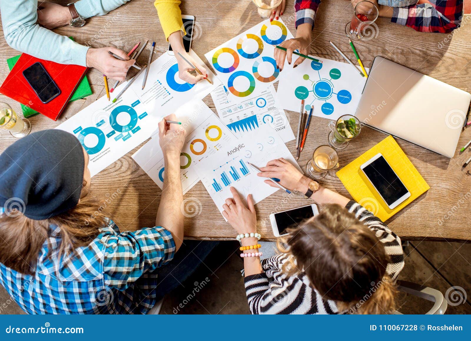 Group of People Working at the Table Stock Photo - Image of office ...