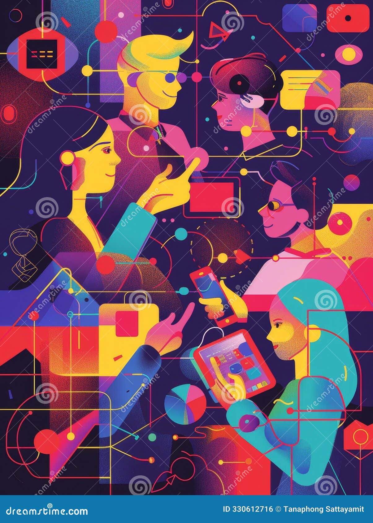 A Group of People are Working Together on a Digital Project Showcasing ...