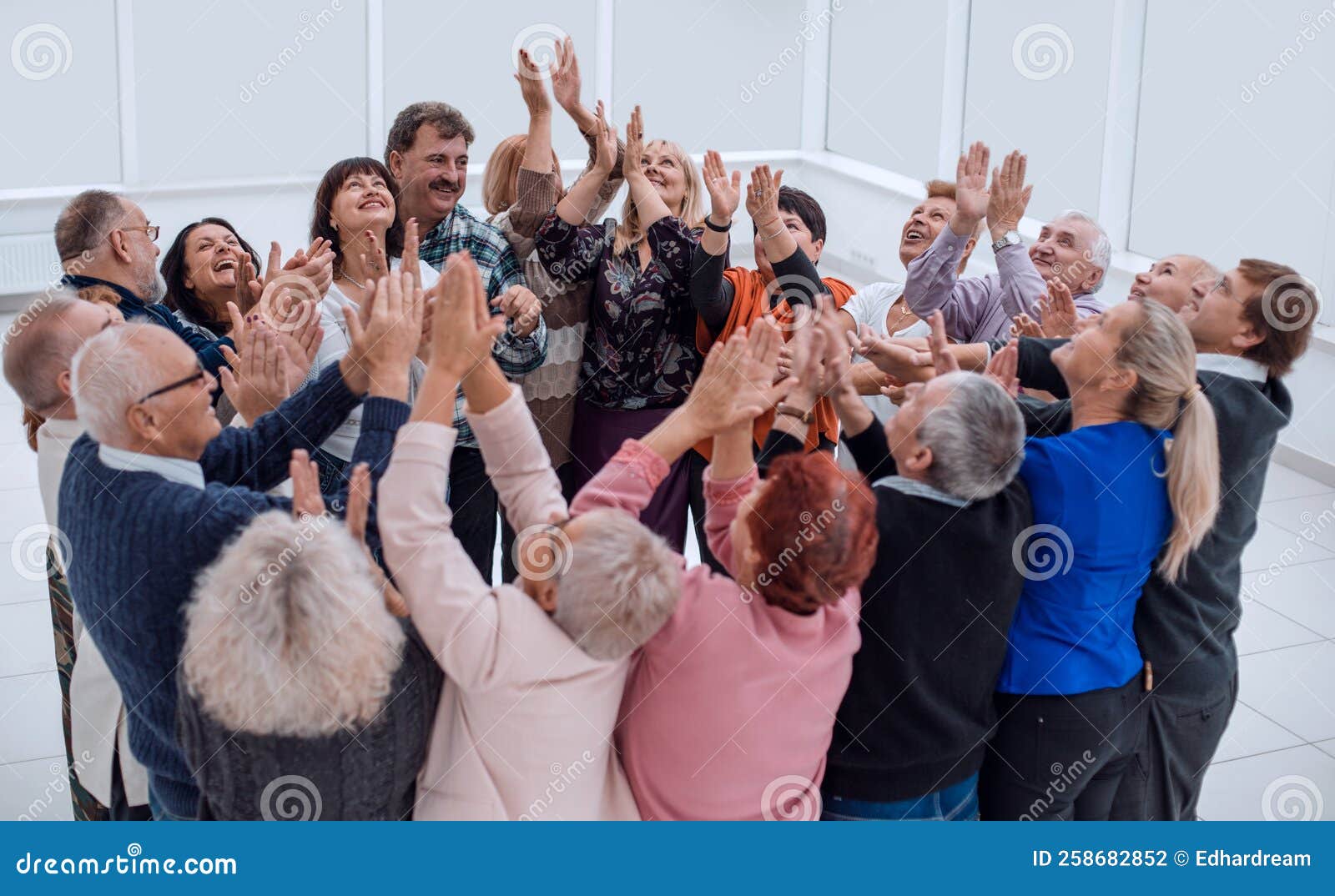 A Group of People in Years Applaud Themselves Stock Photo - Image of ...
