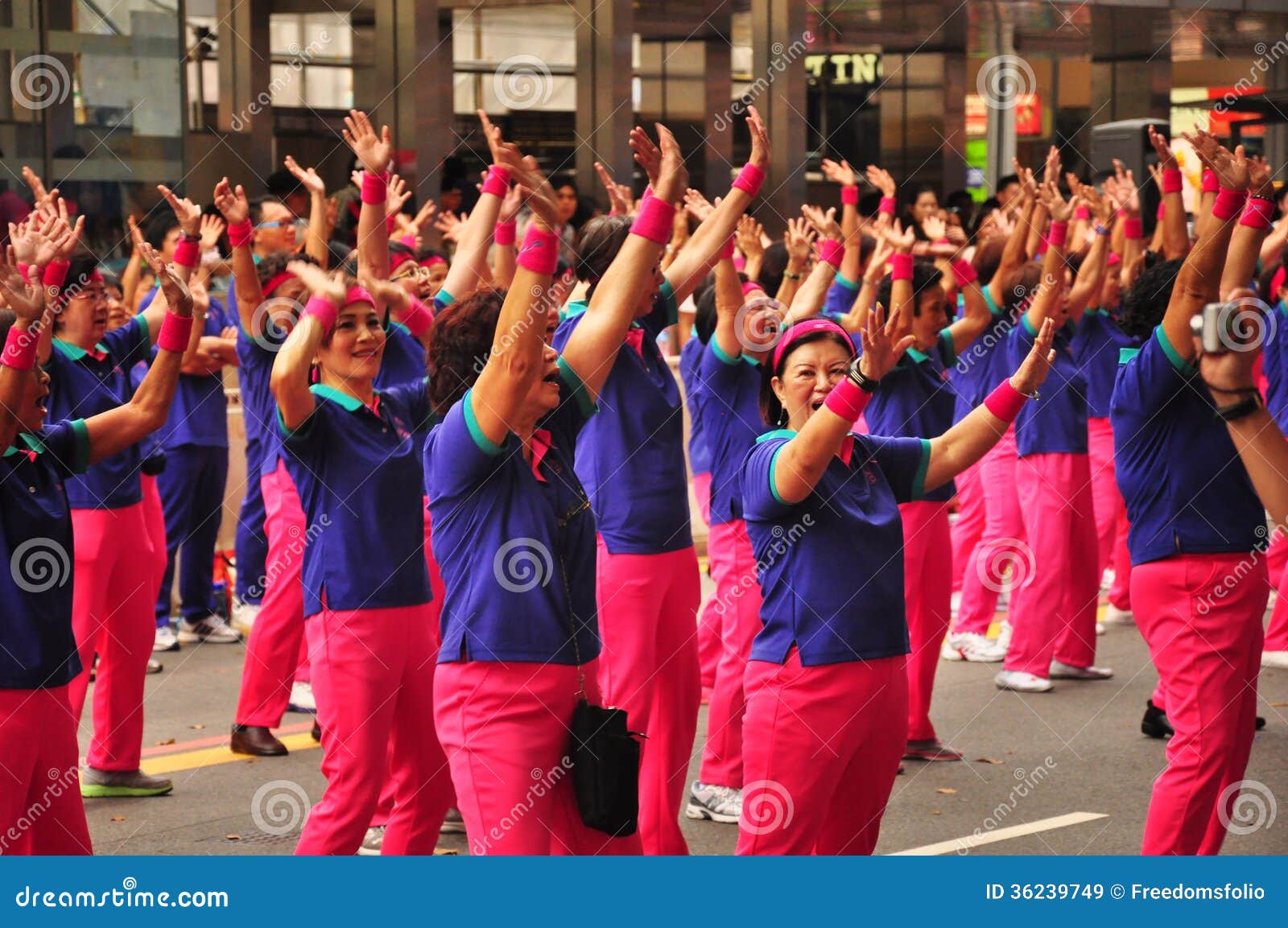 Group Performance on Christmas at Singapore Editorial Stock Image ...