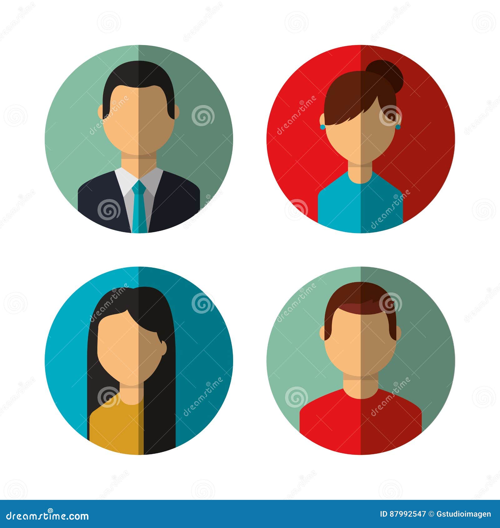 Group Person Avatars Characters Stock Vector - Illustration of teamwork ...