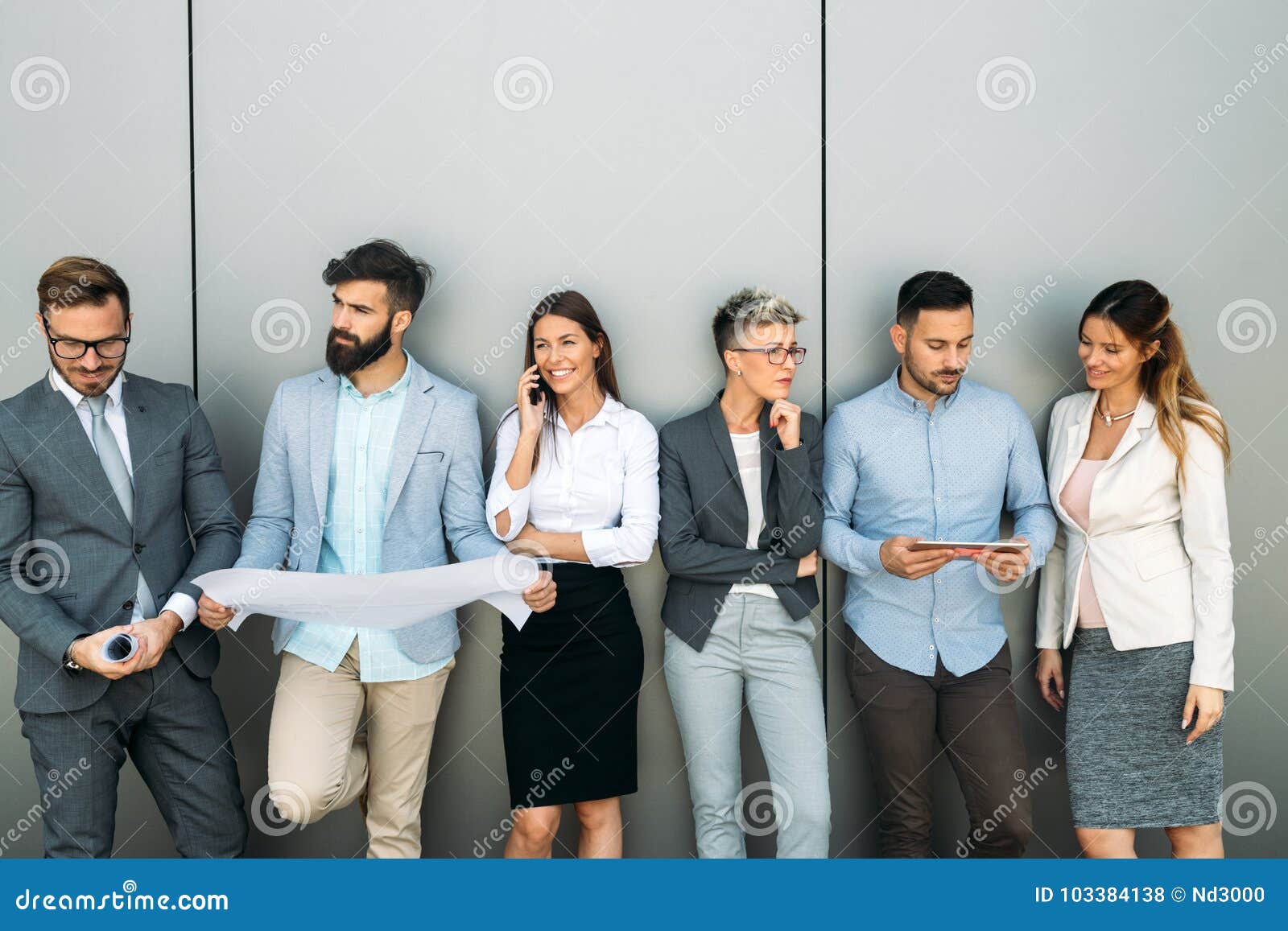 Group of Perspective Designers Discussing in Office Stock Photo - Image ...
