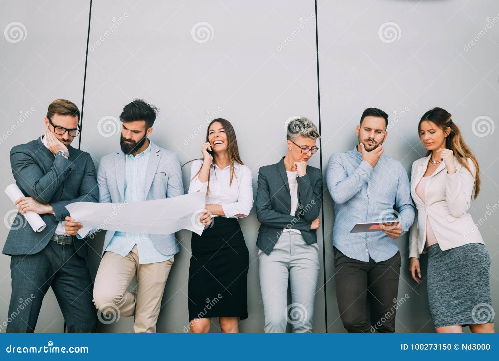 Group of Perspective Designers Discussing in Office Stock Photo - Image ...