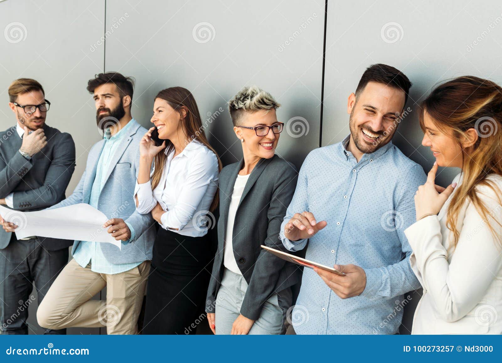 Group of Perspective Designers Discussing in Office Stock Image - Image ...
