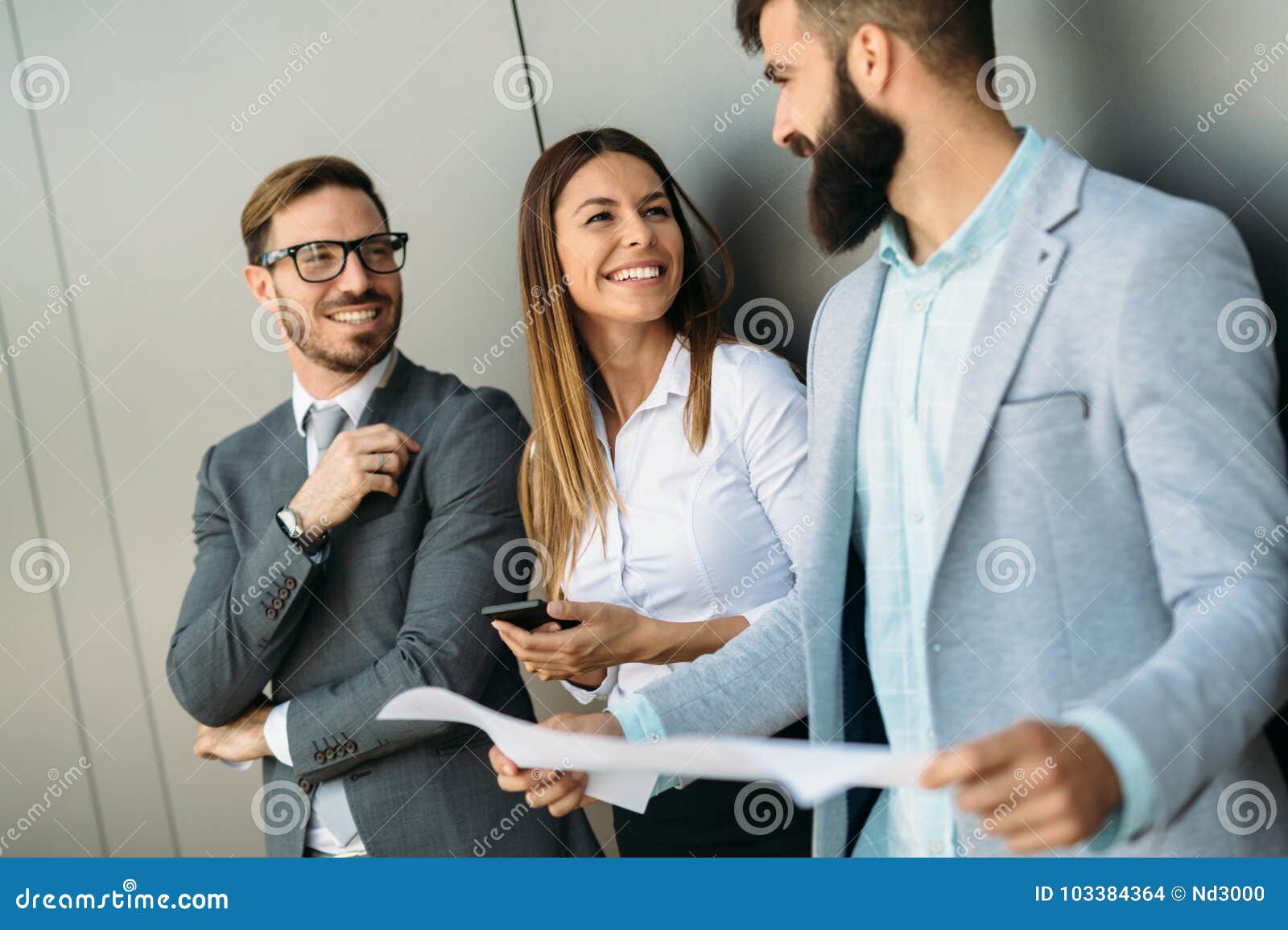Group of Perspective Designers Discussing in Office Stock Photo - Image ...