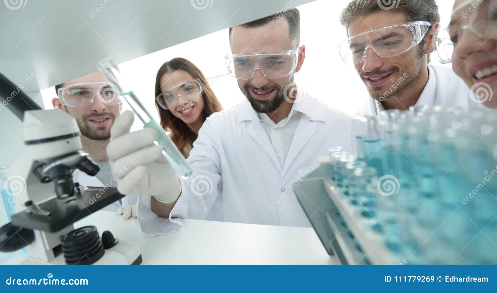 Group of Pharmacists Working in the Laboratory. Stock Image - Image of ...
