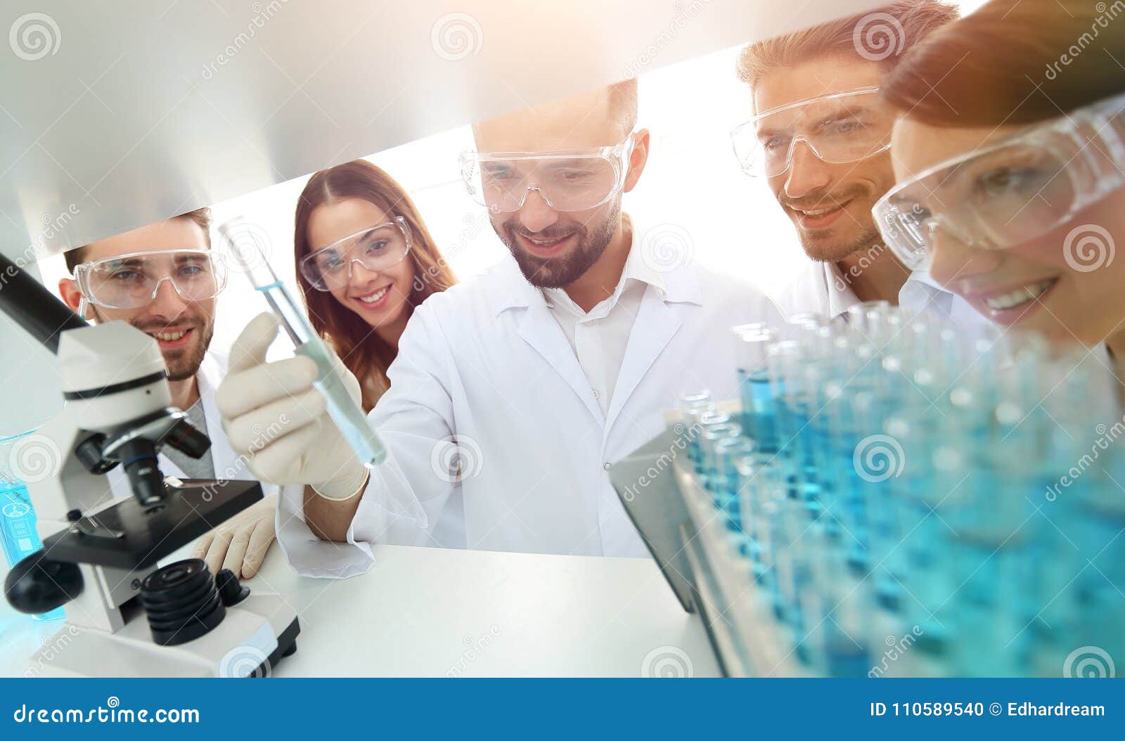 Group of Pharmacists Working in the Laboratory. Stock Photo - Image of ...