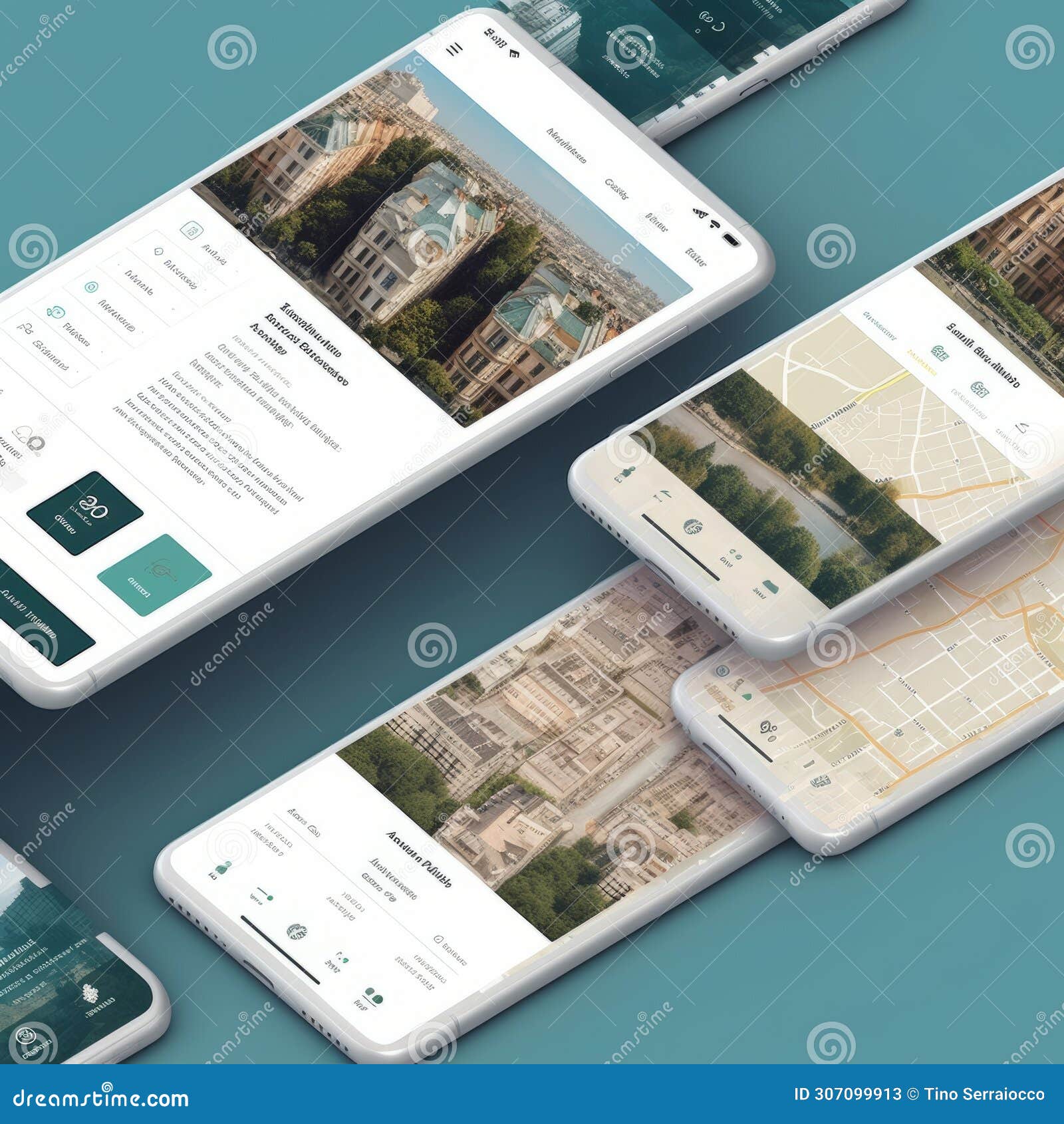 A Stack of Phones Made of Metal Sit on a Table in a Rectangular ...