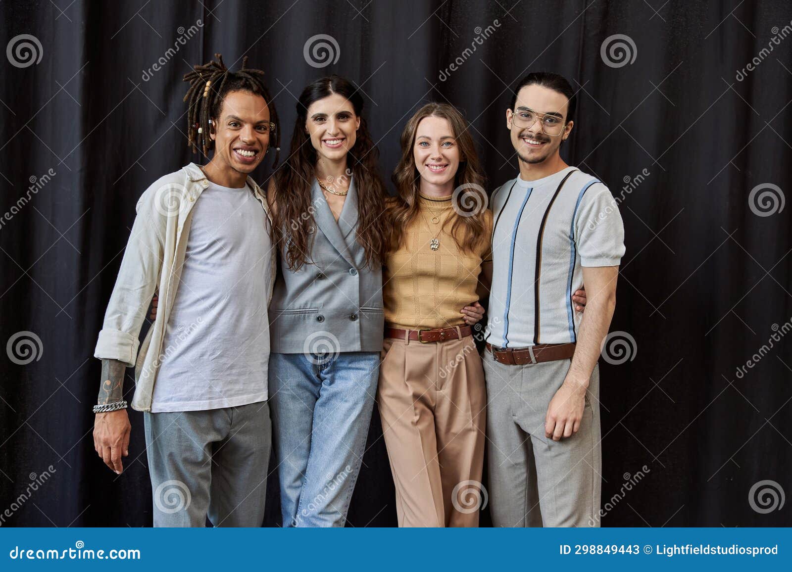Group Photo of Smiling Multicultural Employees Stock Image - Image of ...