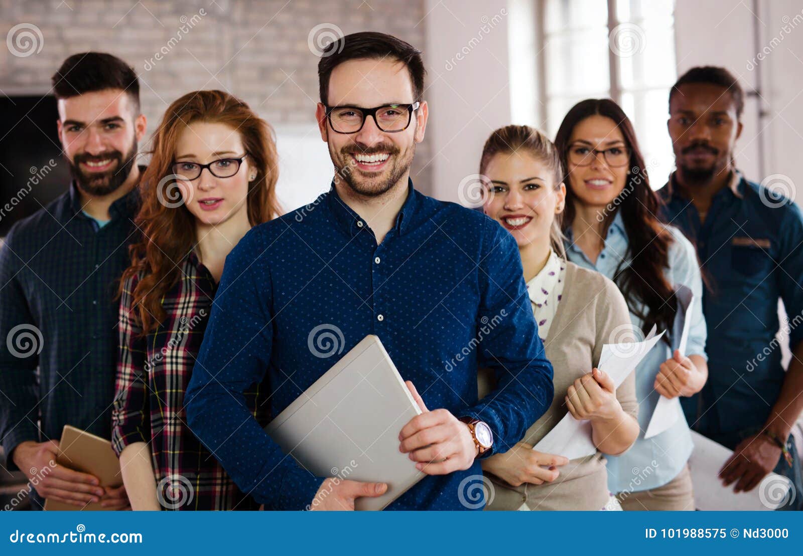 Group Picture of Team of Successful and Confident Designers Stock Image ...