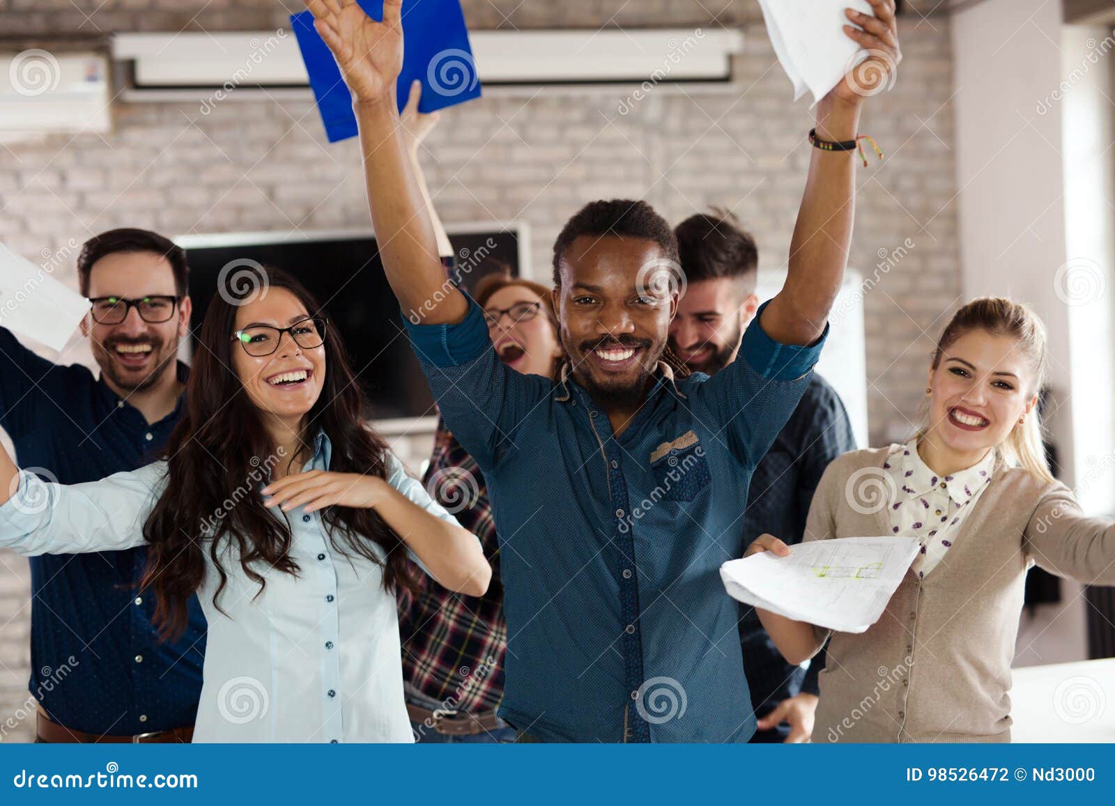 Group Picture of Team of Successful and Confident Designers Stock Photo ...