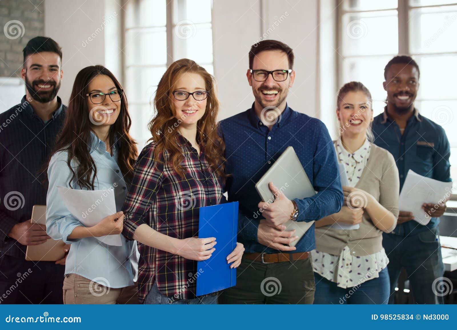Group Picture of Young Successful Team of Designers Stock Photo - Image ...