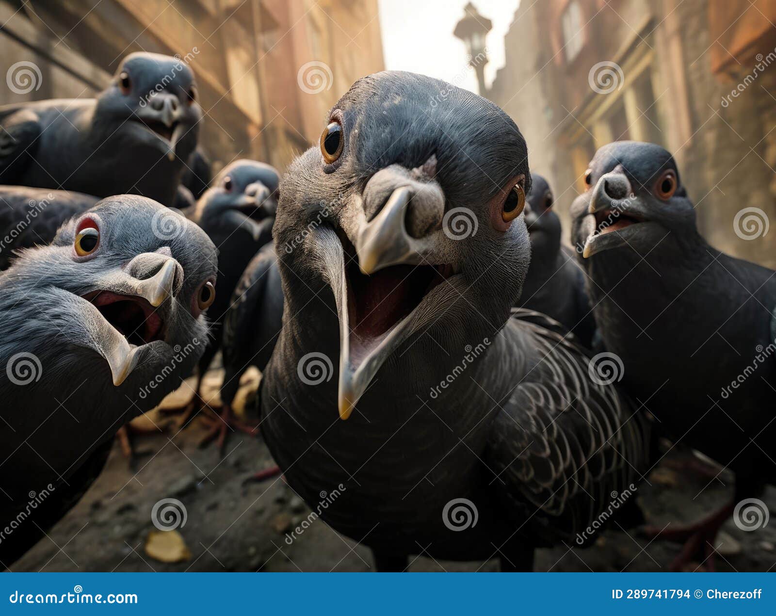 A group of pigeons stock illustration. Illustration of bird - 289741794