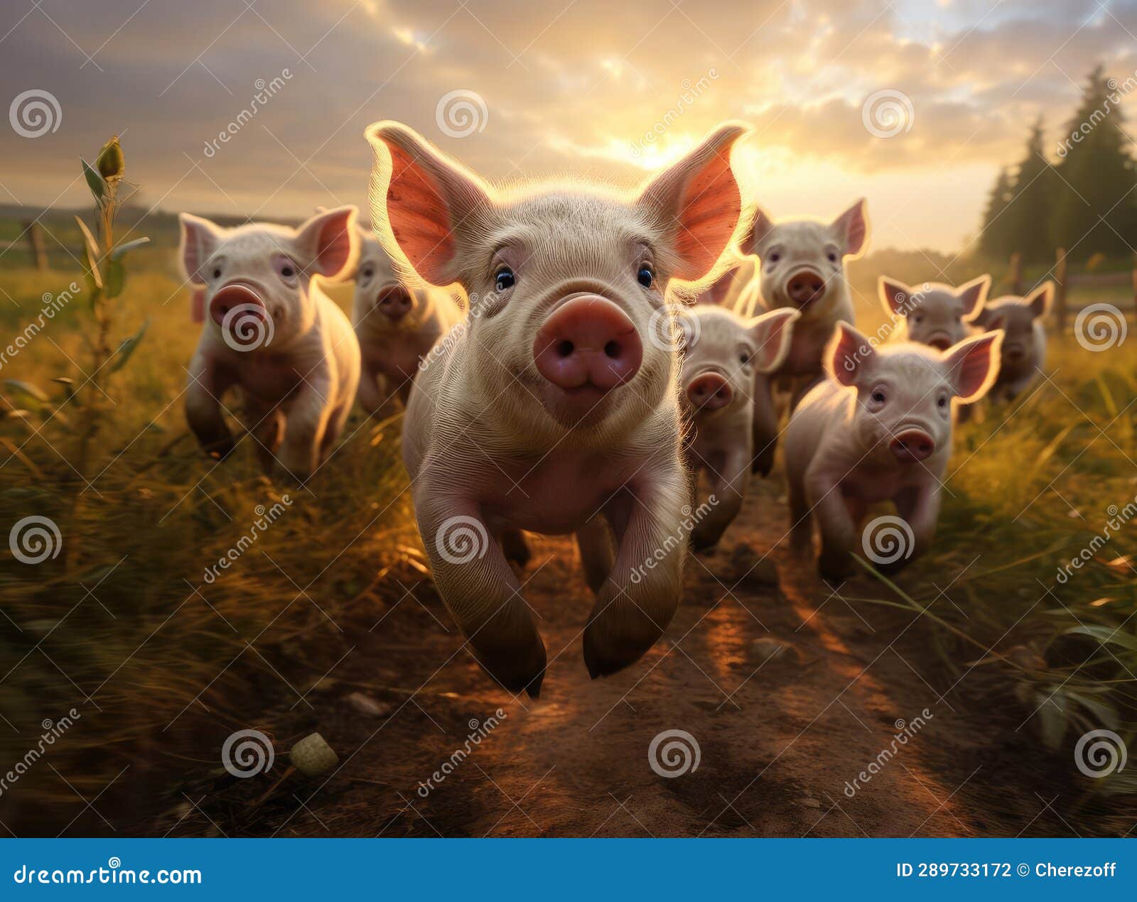 A group of piglets stock photo. Image of wildlife, baby - 289733172