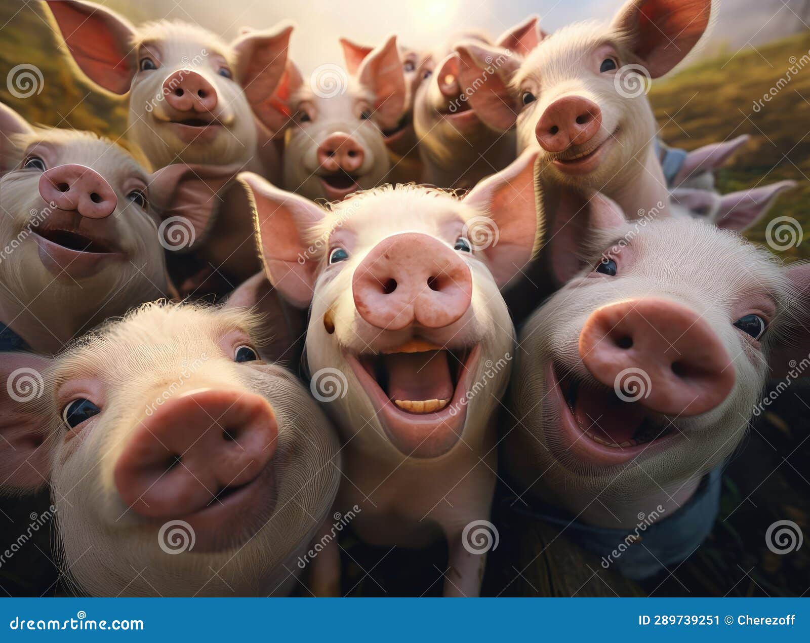 A group of piglets stock image. Image of farming, closeup - 289739251