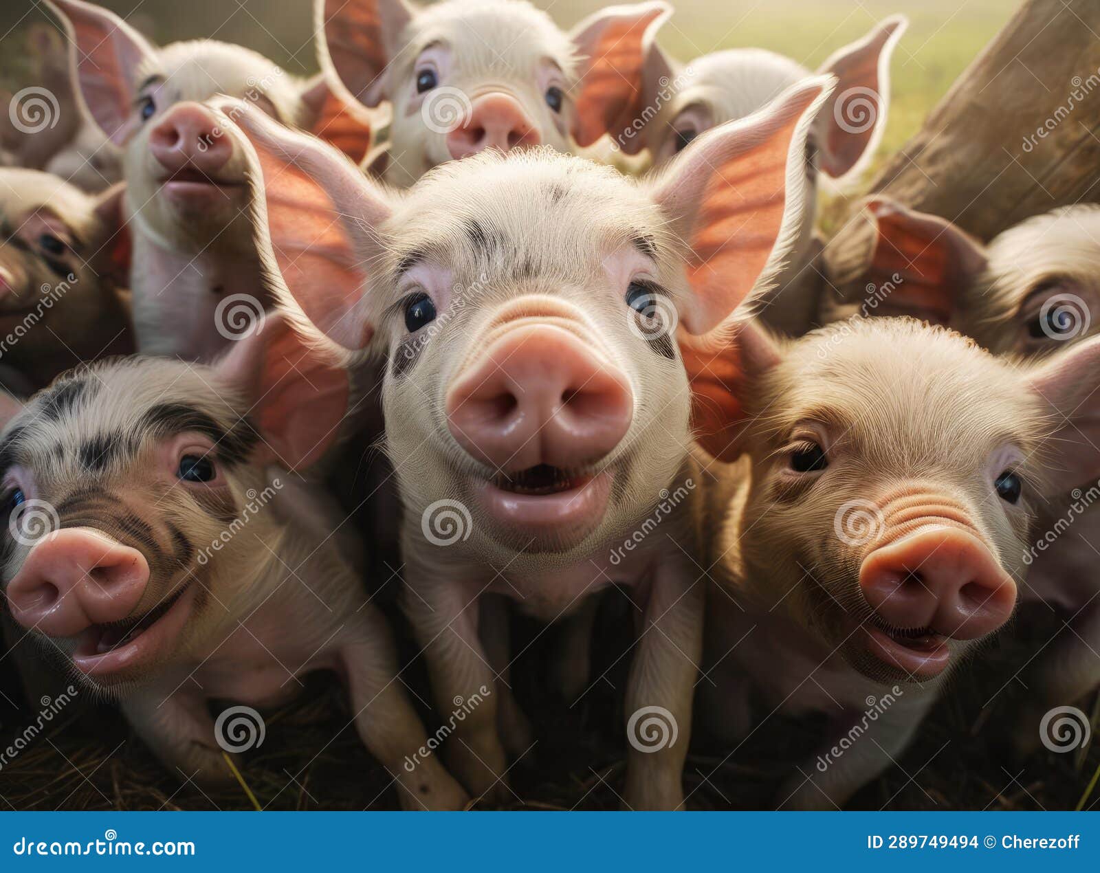 A group of piglets stock photo. Image of animal, mammal - 289749494
