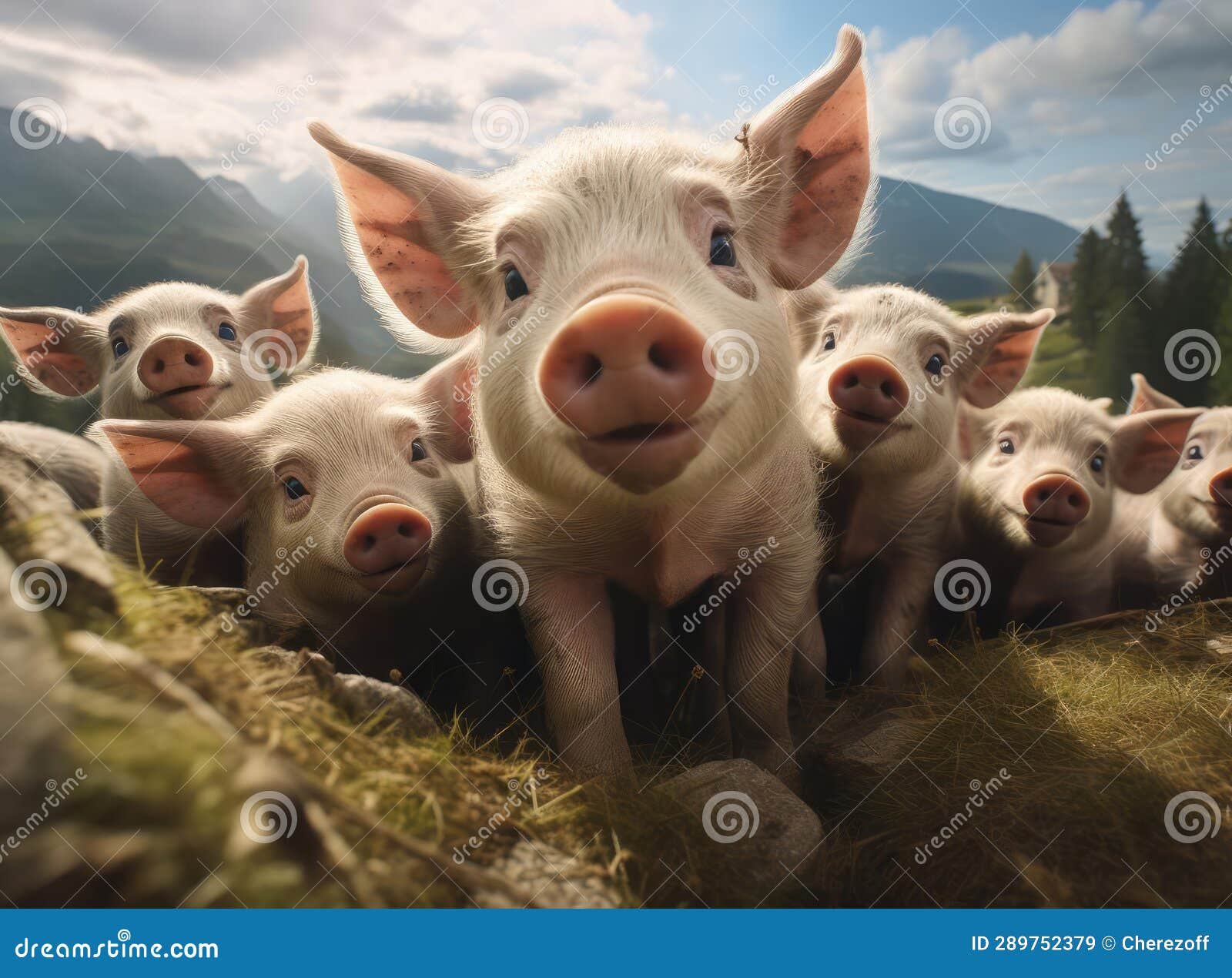 A group of piglets stock image. Image of thailand, animals - 289752379