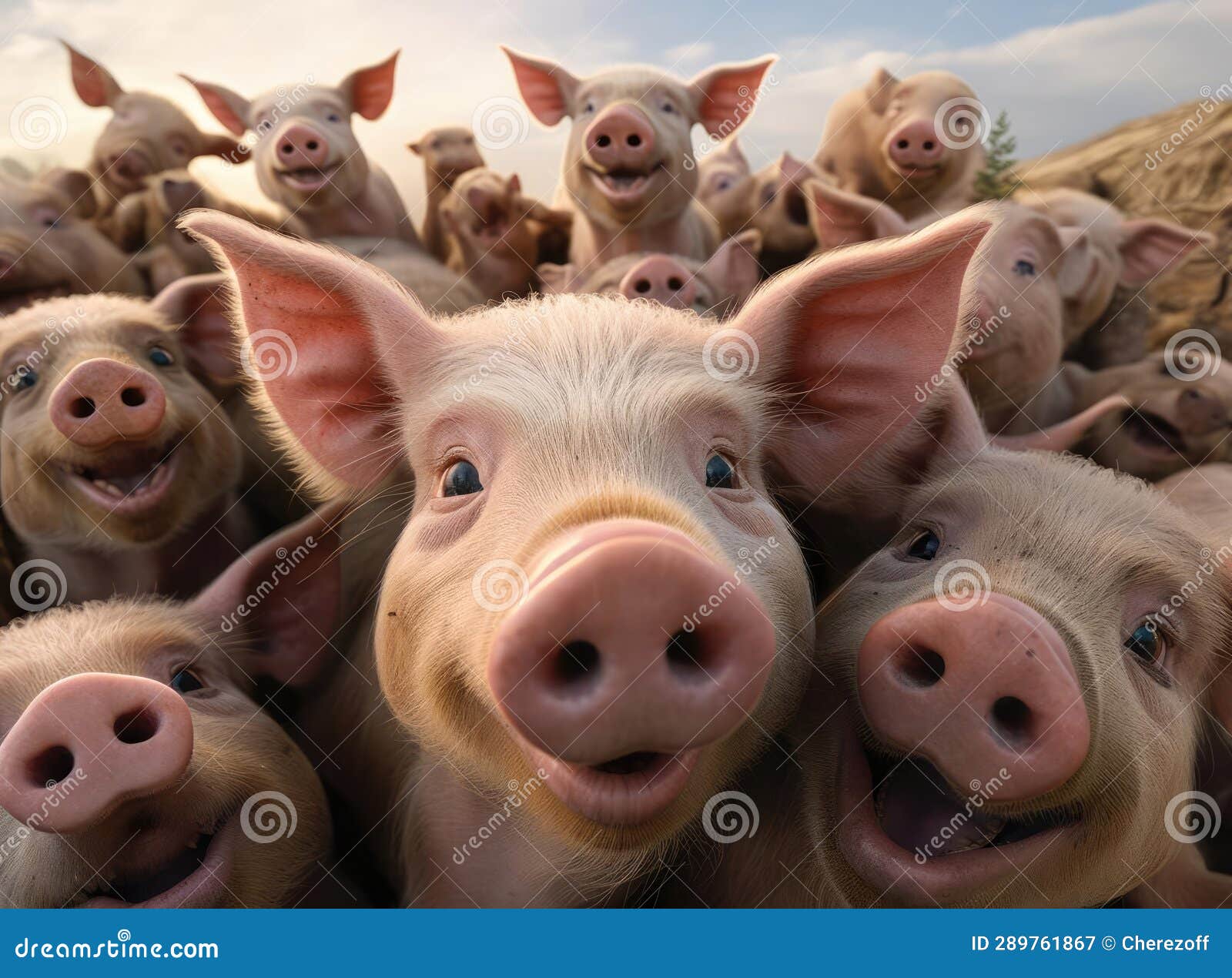 A group of piglets stock image. Image of piggy, mammal - 289761867