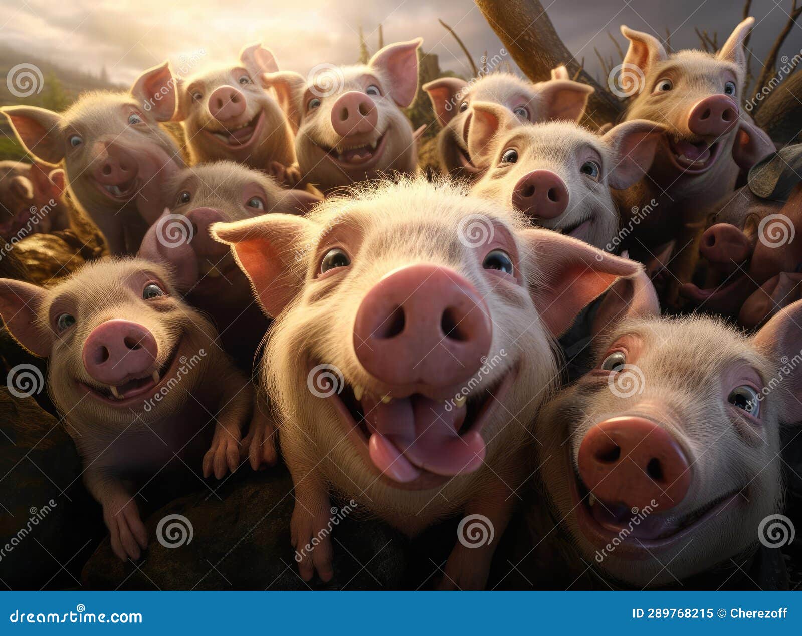 A group of piglets stock image. Image of baby, animal - 289768215