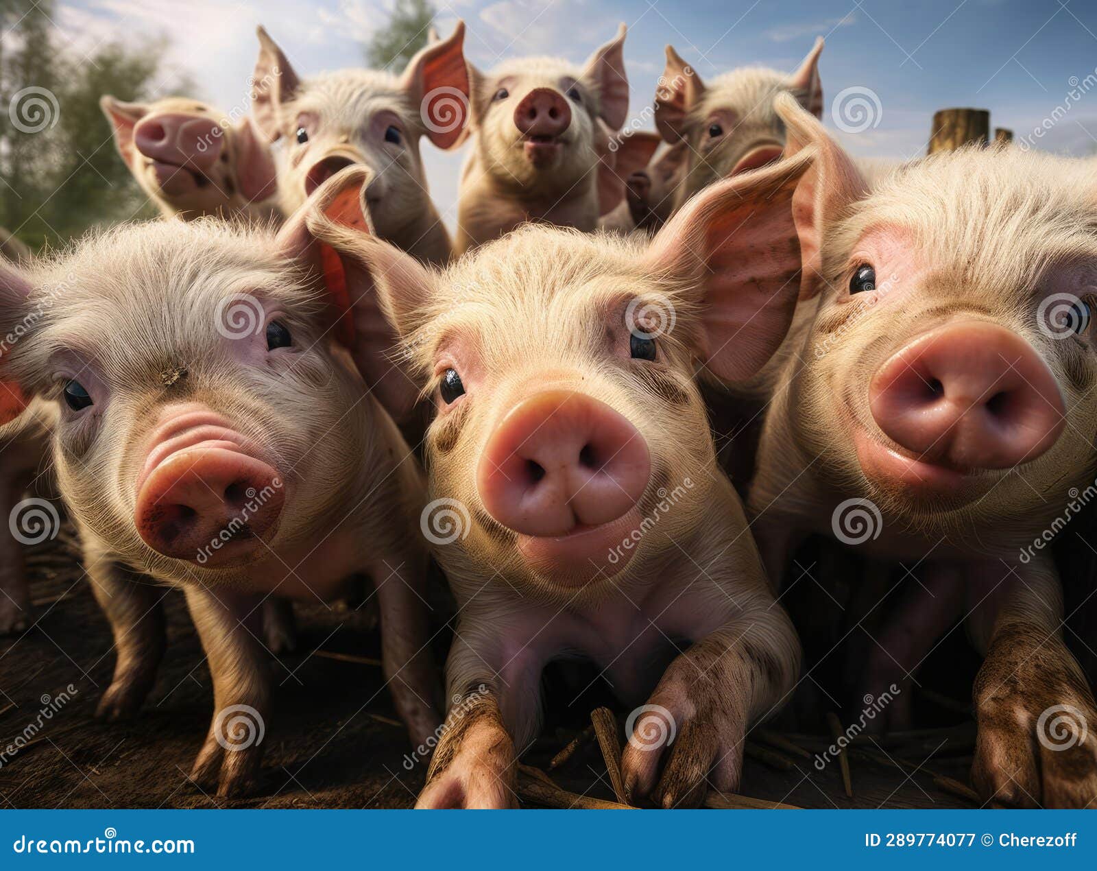 A group of piglets stock image. Image of group, thailand - 289774077
