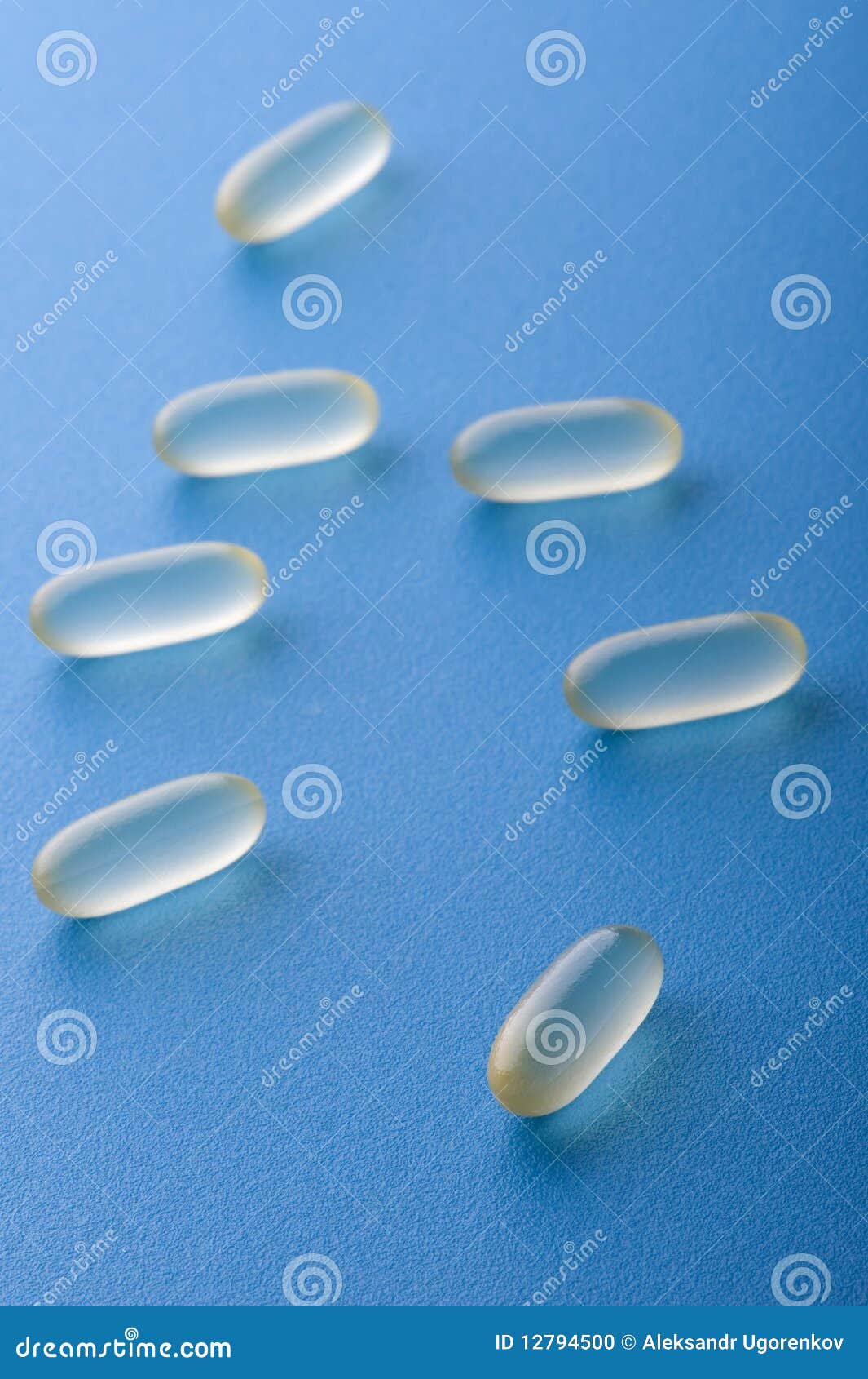 Group pill on blue stock photo. Image of vitamin, prescription - 12794500