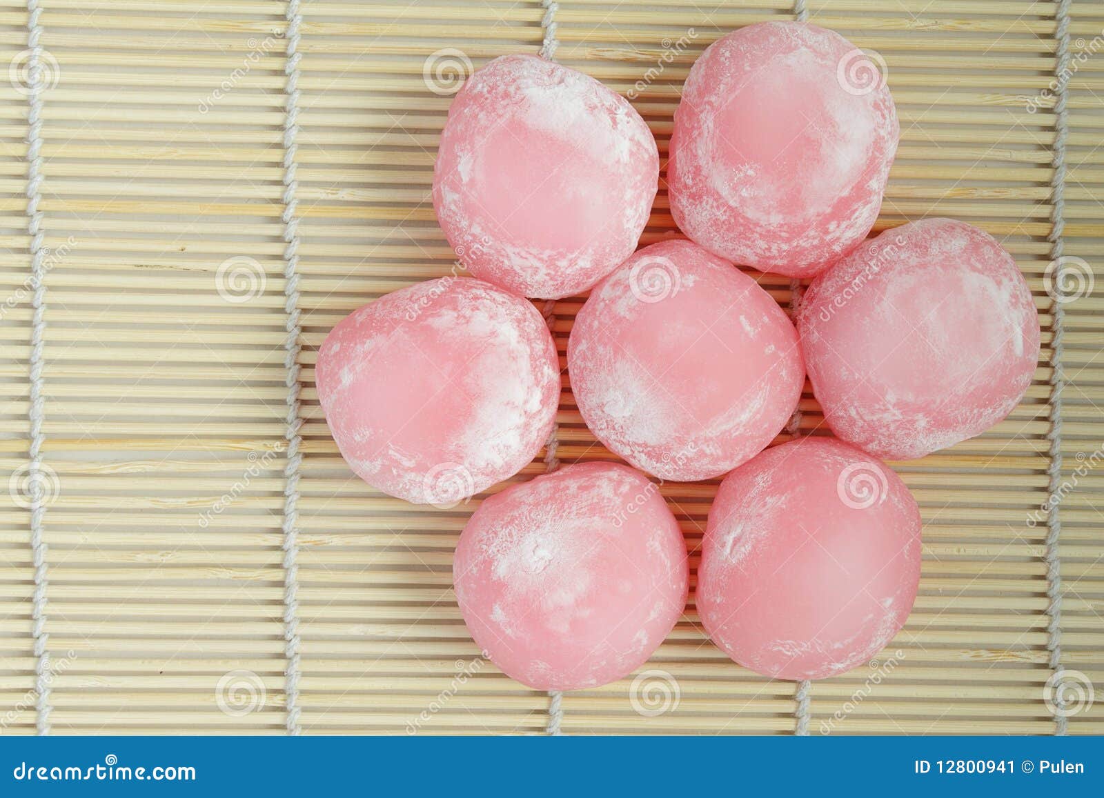 Group of Pink Japanese Rice Cakes Stock Image - Image of tasty, cake ...