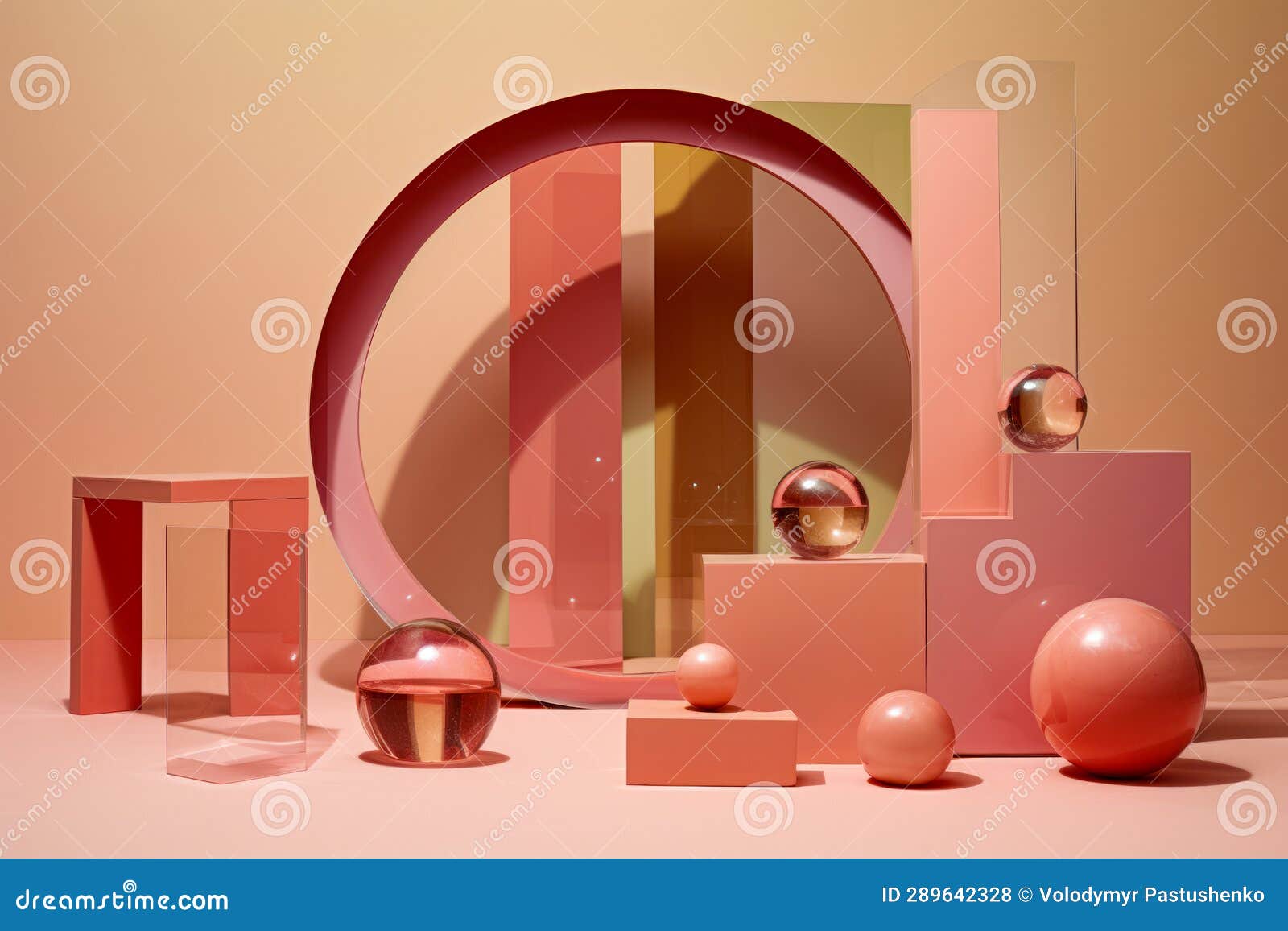 Group of Pink Objects Sitting on Top of Table. Generative AI Stock ...