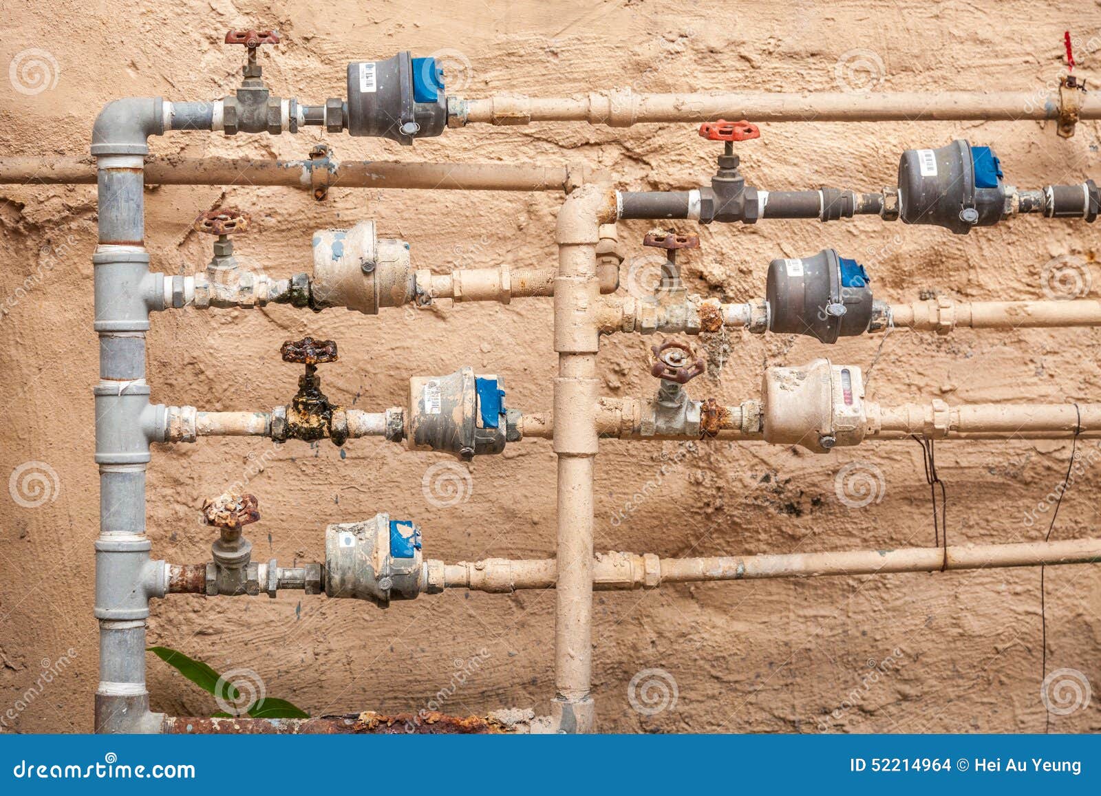 Group of Pipes with Controls in Factory Stock Photo - Image of tube ...