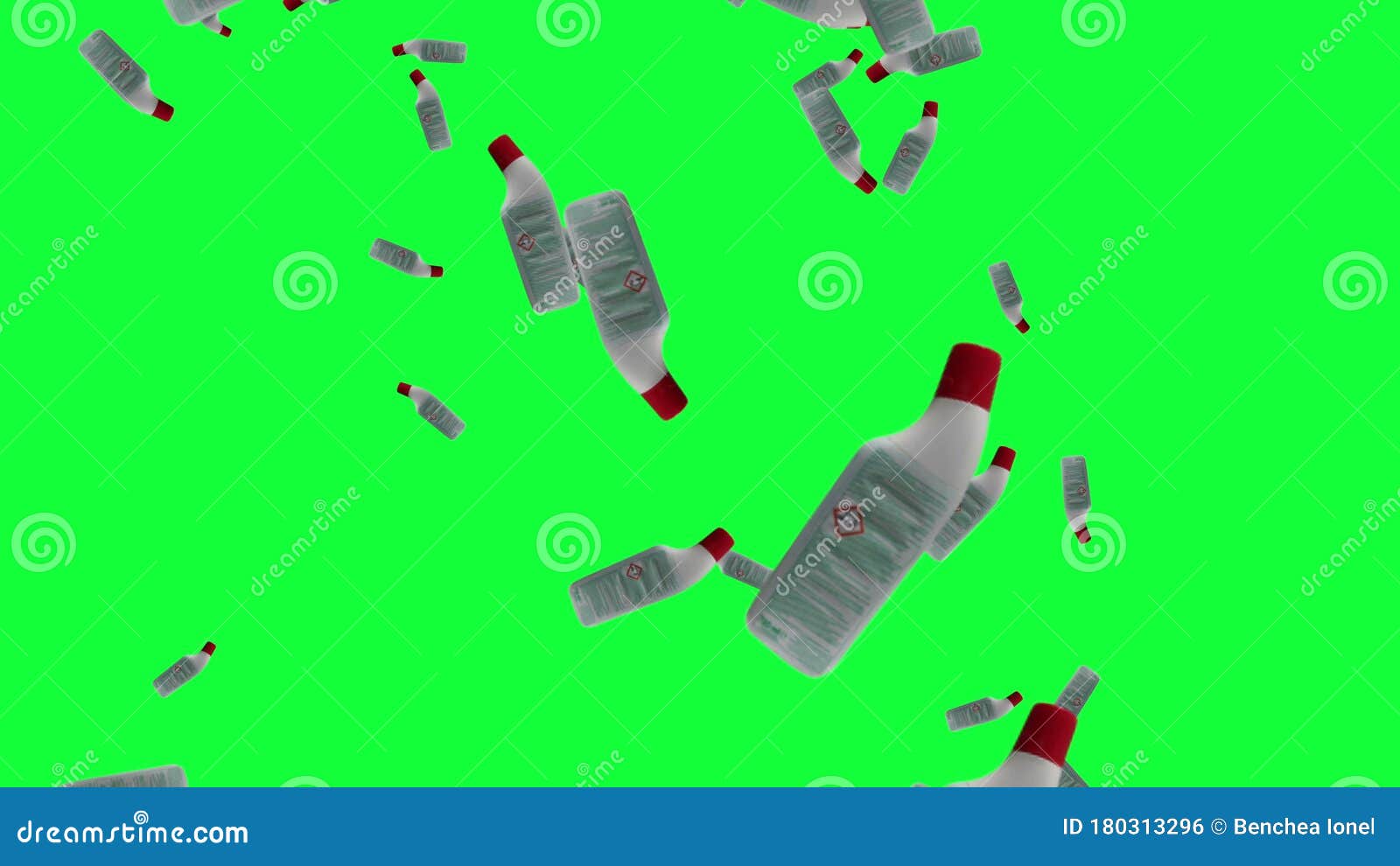 Group of Plastic Bottles Animation, Editable Green Screen -Chroma Key ...