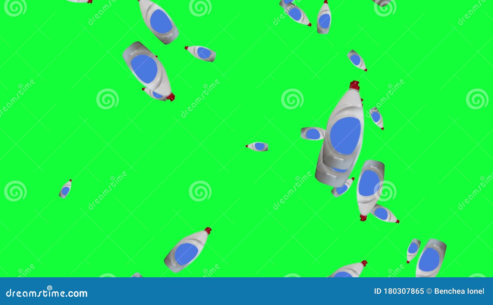 Group of Plastic Bottles Animation, Editable Green Screen -Chroma Key ...