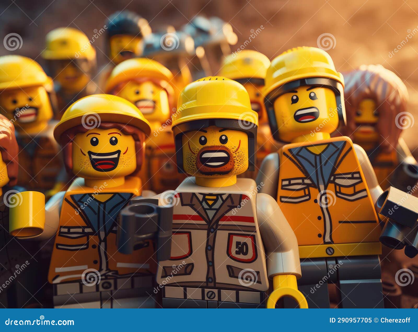 A Group of Plastic Men from the Constructor Stock Image - Image of ...