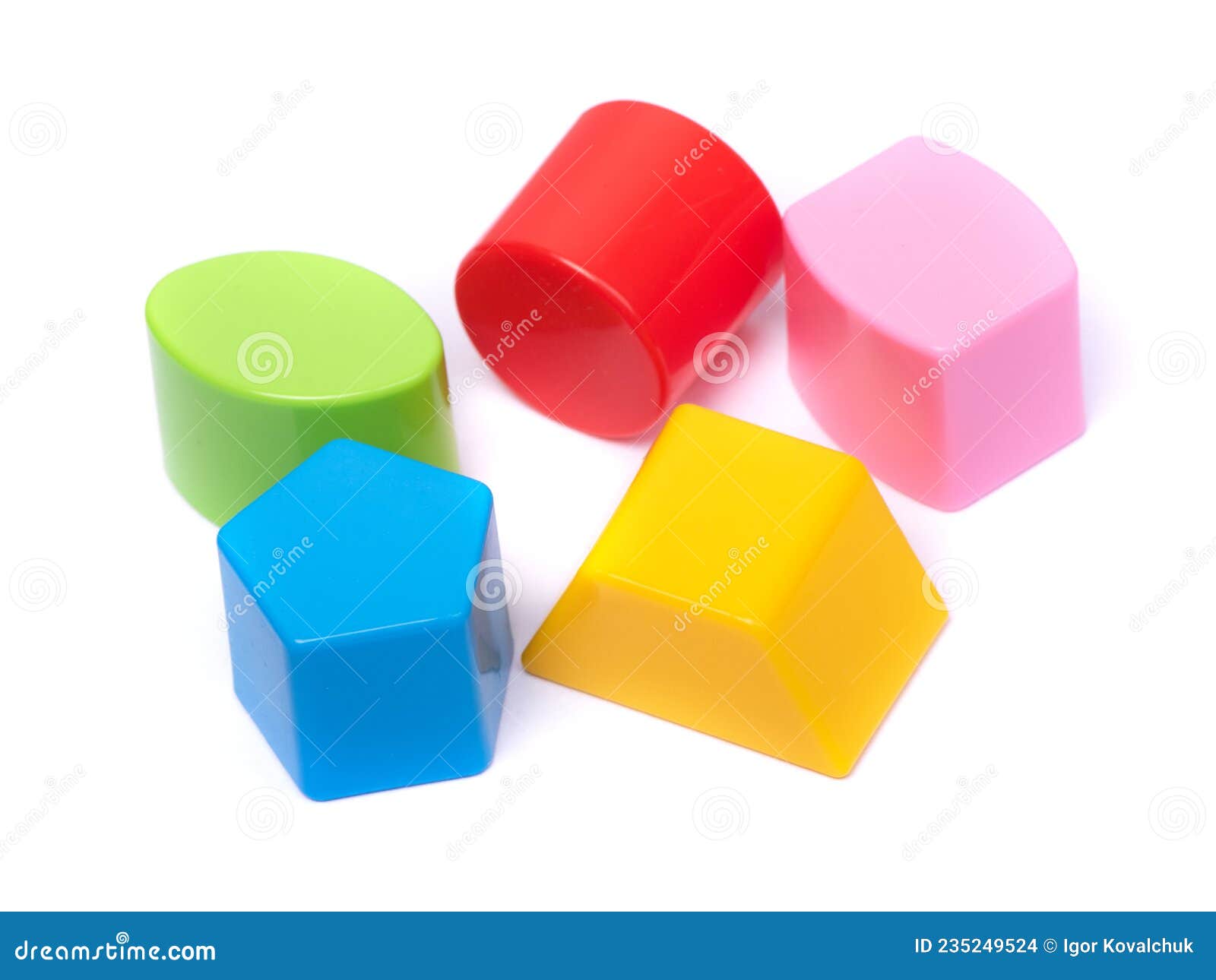 Group of Plastic Multi-colored Figures Stock Photo - Image of blue ...