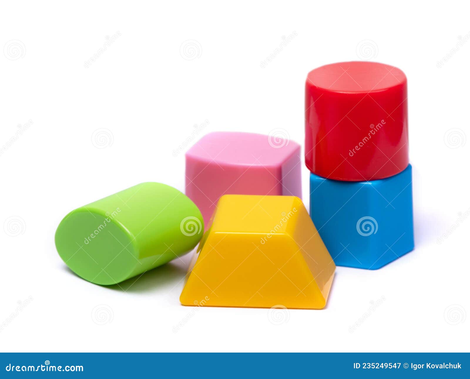 Group of Plastic Multi-colored Figures Stock Image - Image of cube ...