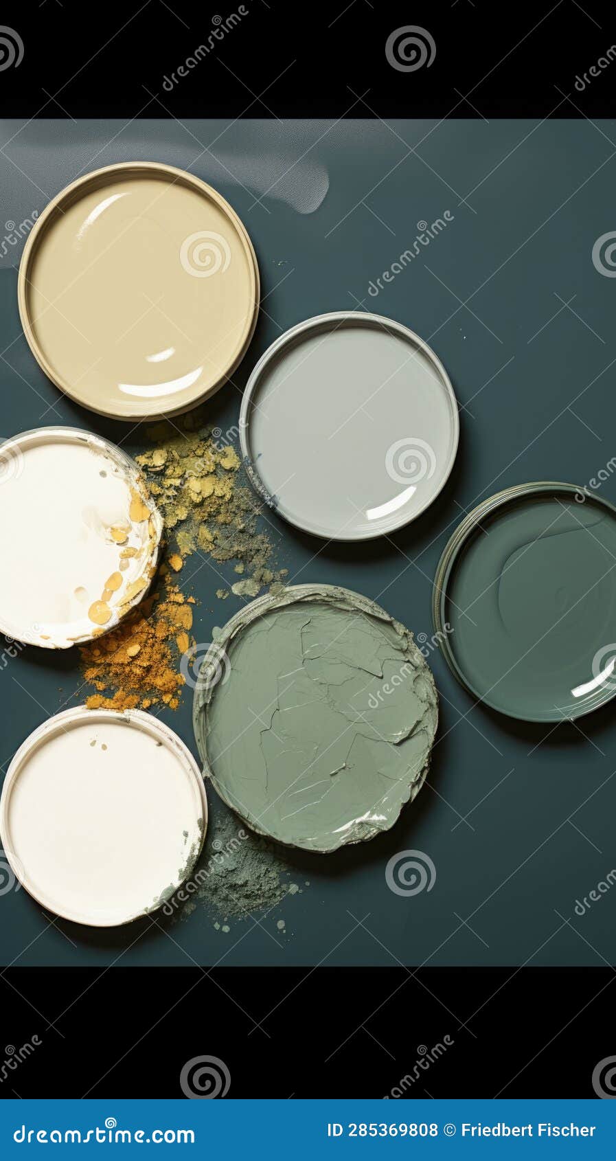A Group of Plates with Different Colors of Paint on Them. Digital Image ...