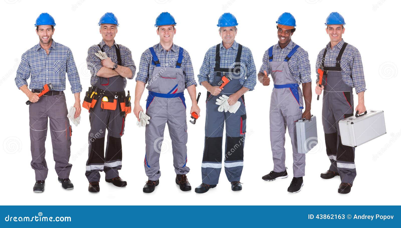Group of Plumber with Tools Stock Image - Image of construction ...