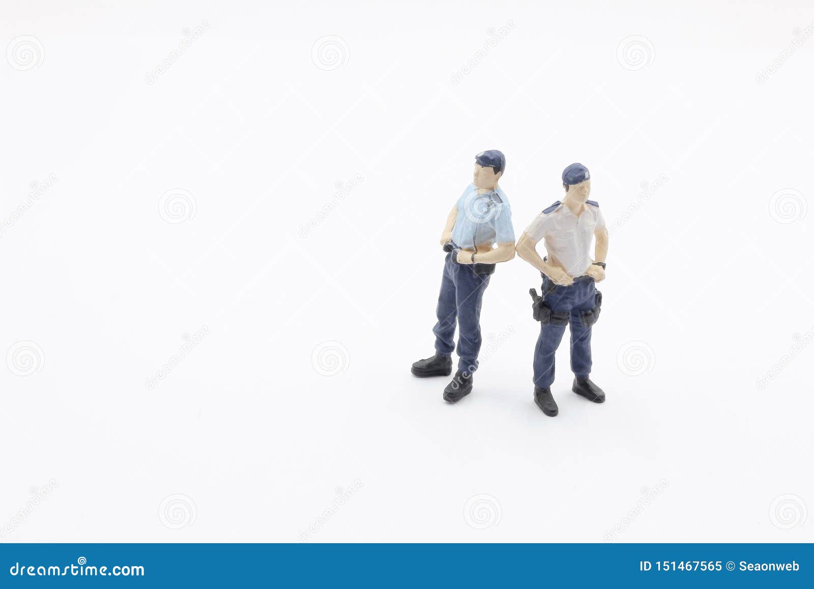 The Group of Police Figure on the Board Stock Image - Image of olated ...