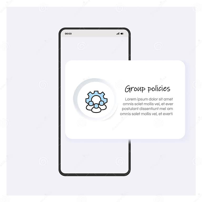Group Policies Icon or Button Stock Vector - Illustration of linear ...